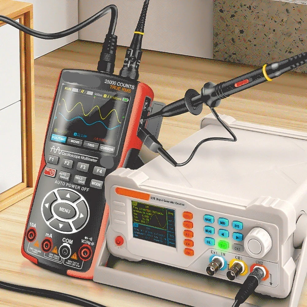 Digital Handheld Battery Multimeter 3.5Inch Screen Display 2 Channel ...