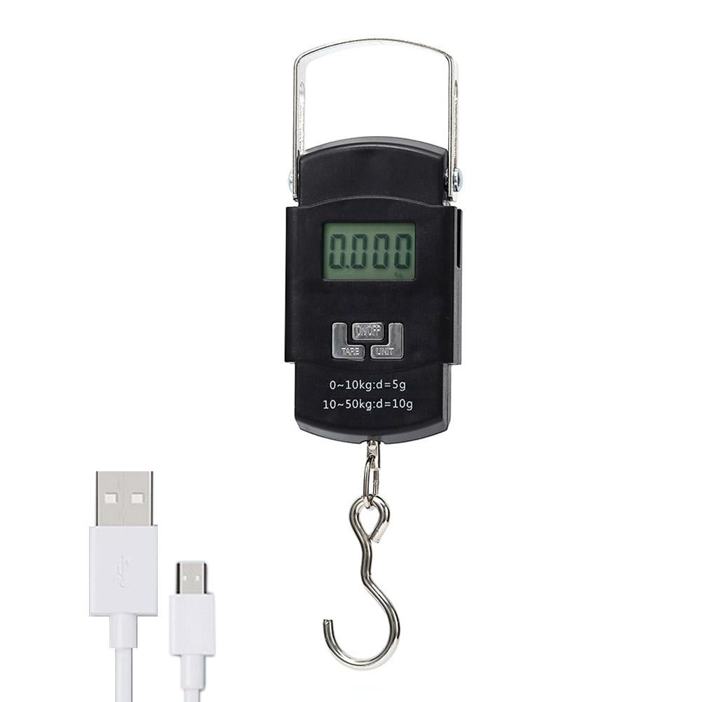 Digital Hanging Scale with Cast Aluminum Case, Handheld 110lb Mini ...