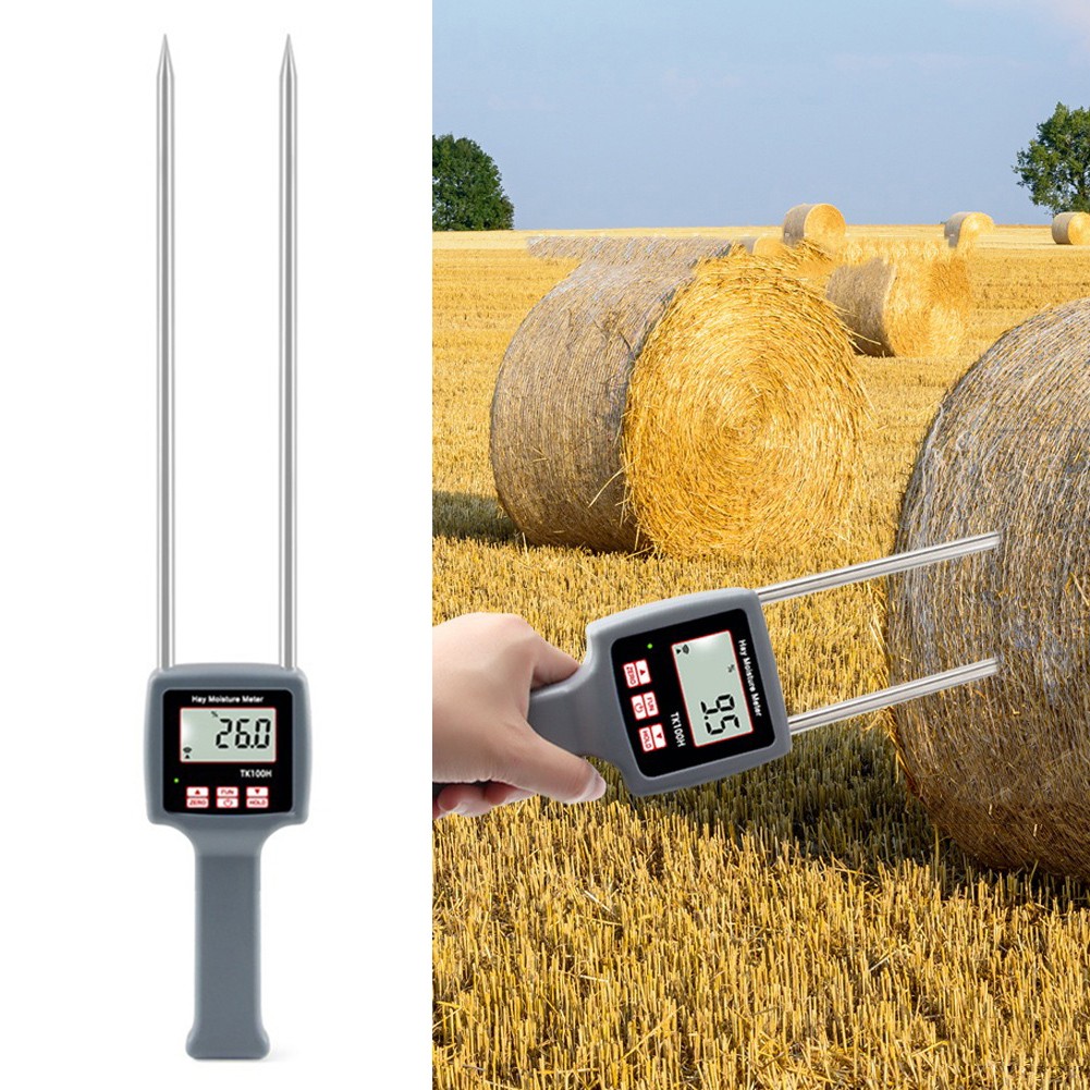 Digital Hay Moisture Tester with Backlit Lcd for Cereal and Straw ...