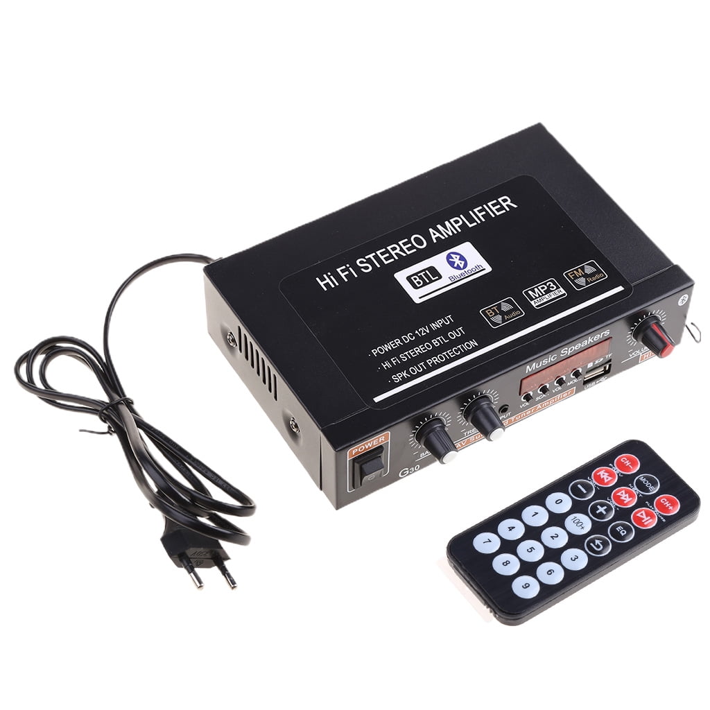 Digital Home Amplifier Bluetooth-compatible Hifi Stereo Subwoofer Music ...