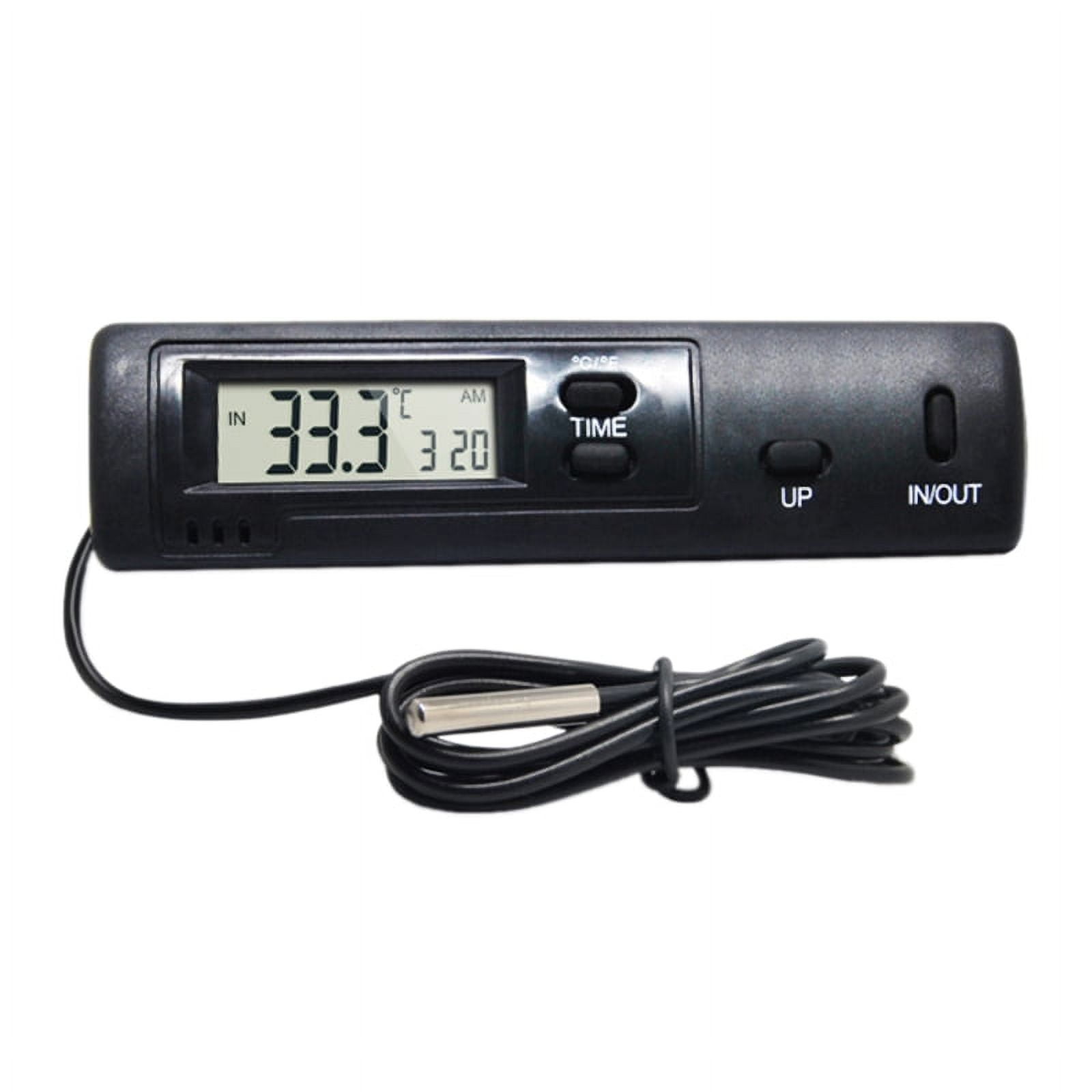 Auto Thermometer Display Electronic Clock Mini Temperature Meter LCD ...