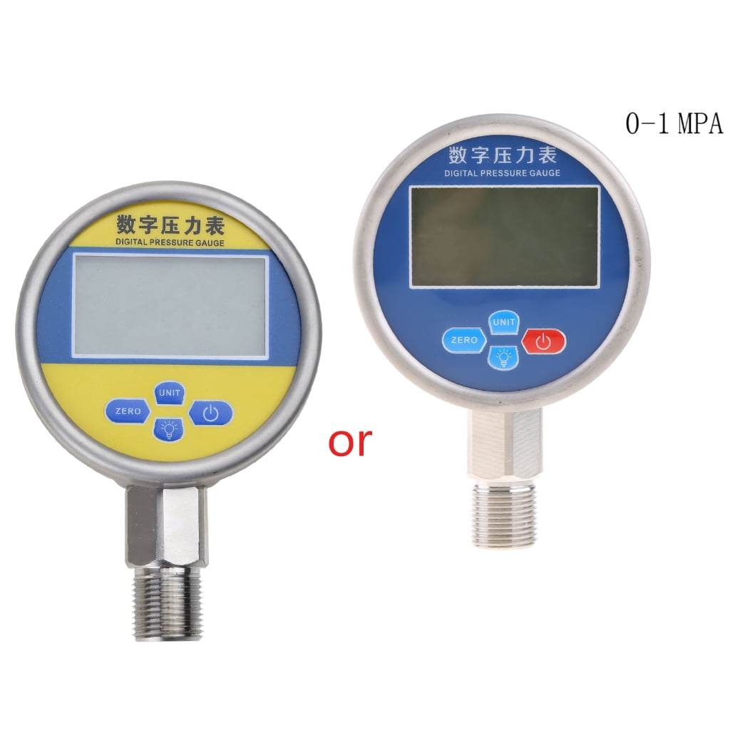 Digital Hydraulic Industrial Pressure Gauge Lower Mount Battery Powered ...
