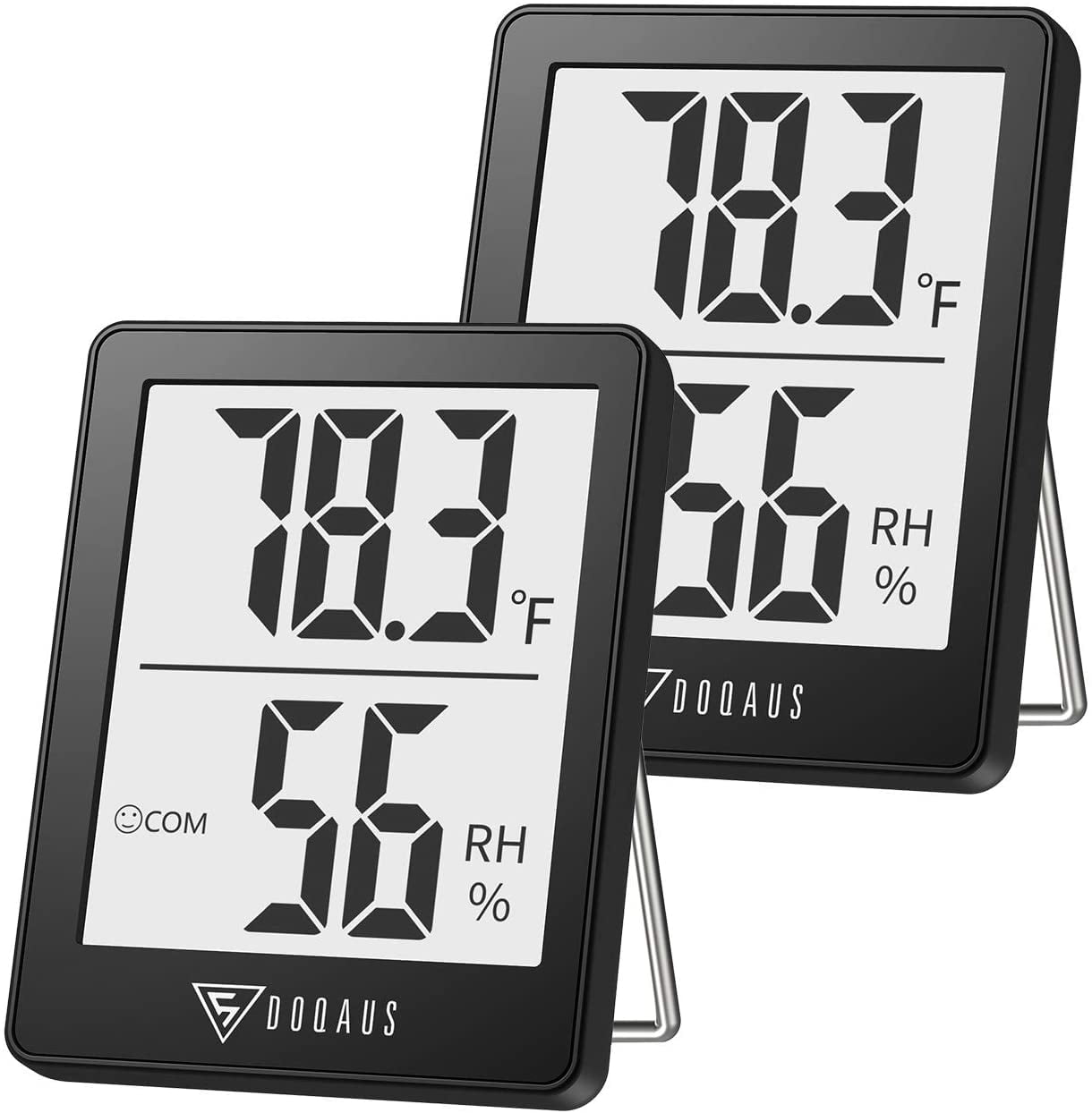 Digital Hygrometer, 2 Pack Indoor Thermometer, Humidity Meter with 5s ...