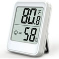 Digital Hygrometer Indoor Thermometer, 2.7in Room Thermometer Humidity ...