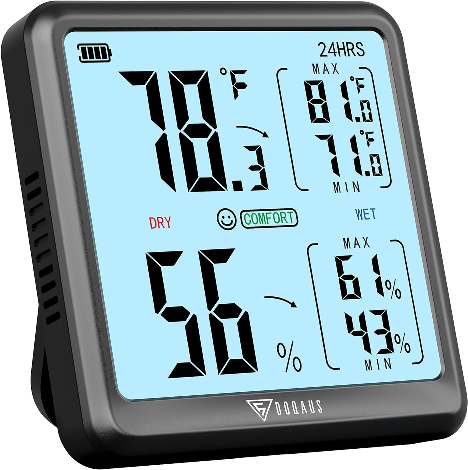 Digital Hygrometer Indoor Thermometer for Home, Room Thermometer with ...