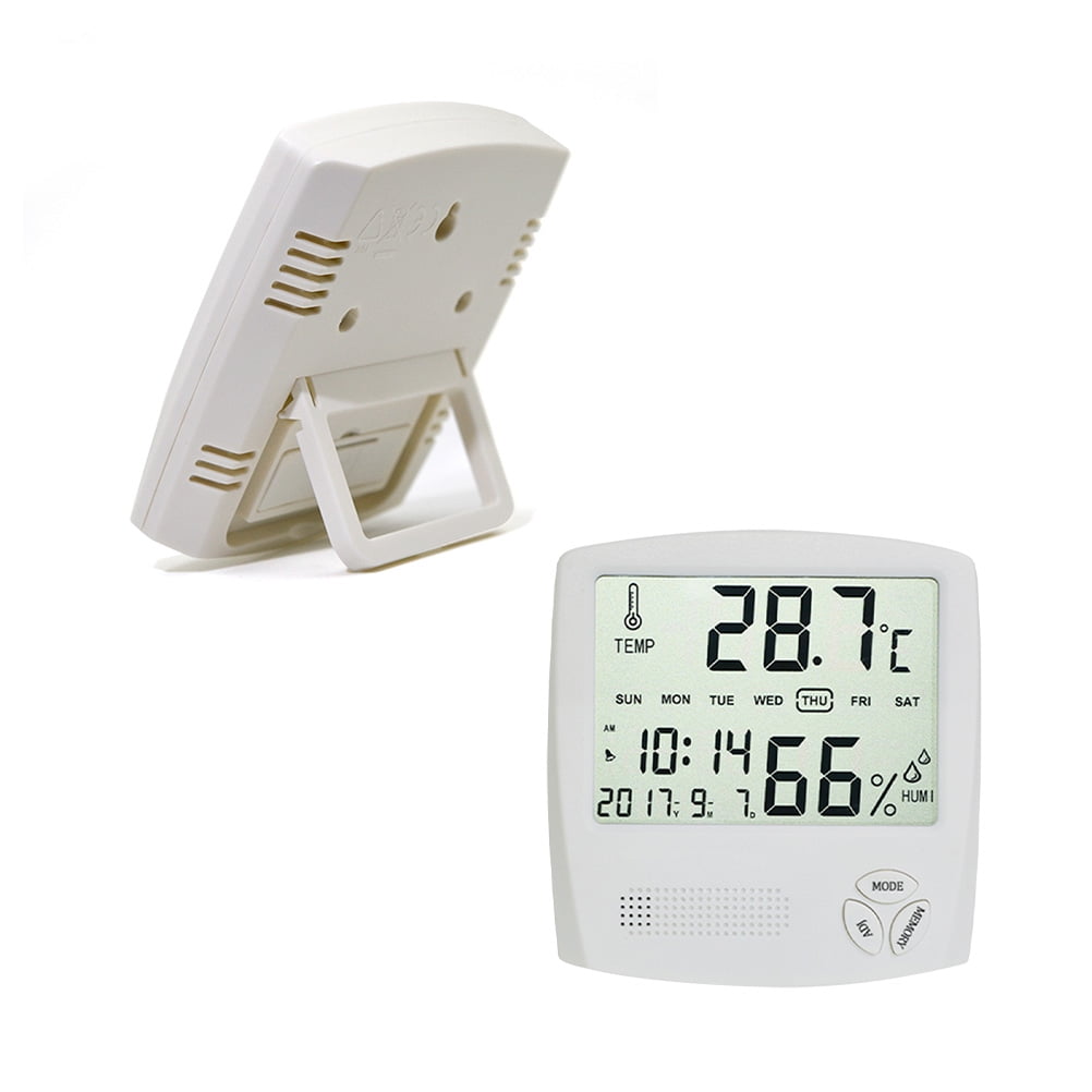 Topbathy Digital Hygrometer Humidity Meter Thermometer White 1Set 4.6x4 ...