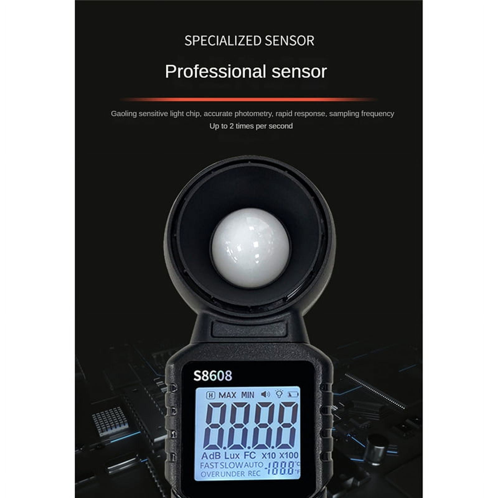 Digital Illuminance Light Meter Tester 200,000Lux Meter Luxmeter ...