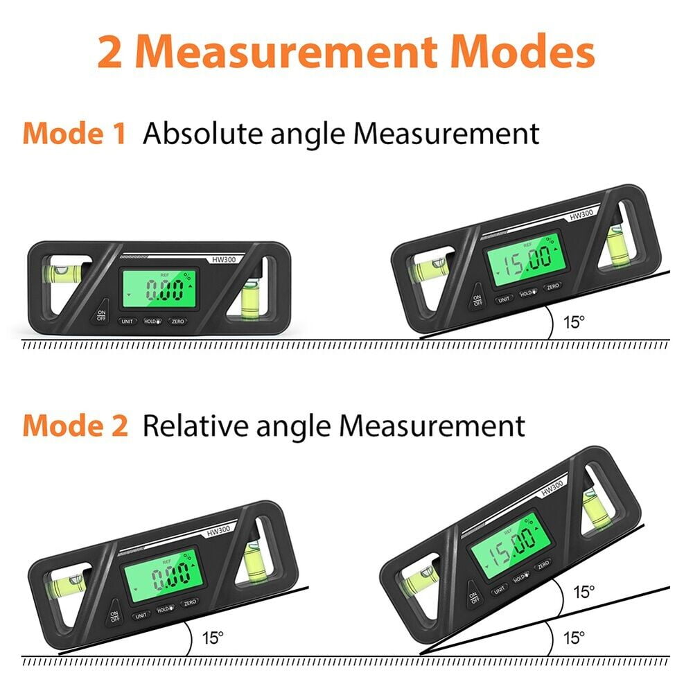 Digital Inclinometer Level Box Protractor Angle Finder Bevel Gauge ...