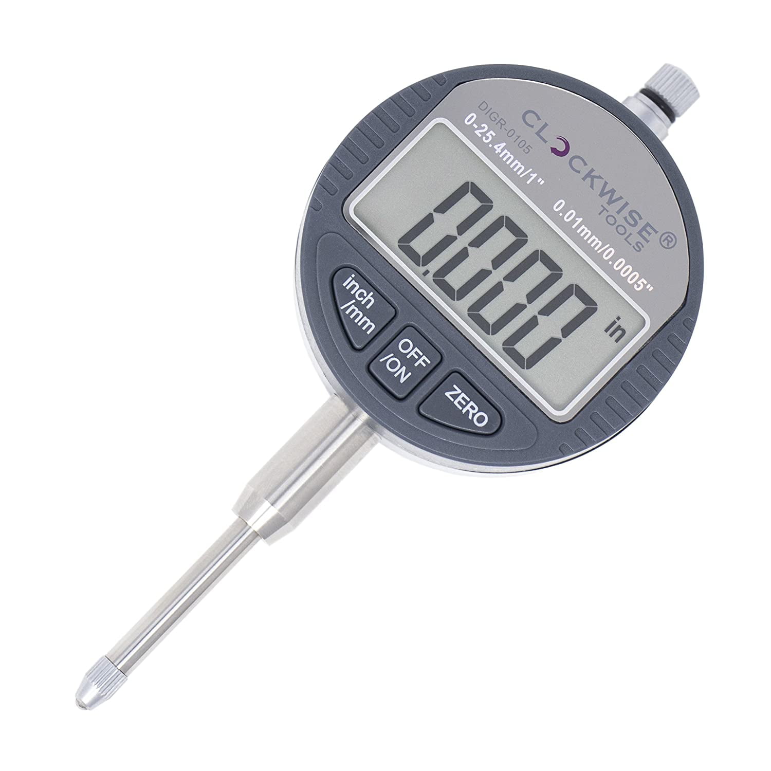 Digital Indicator, DIGR-0105N 0-1 Inch/25.4 mm, Inch/Metric Conversion ...