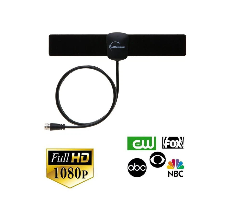 Digital Indoor HDTV Antenna with 10FT RG6 Coaxial Cable, Ultra-Thin 4K ...