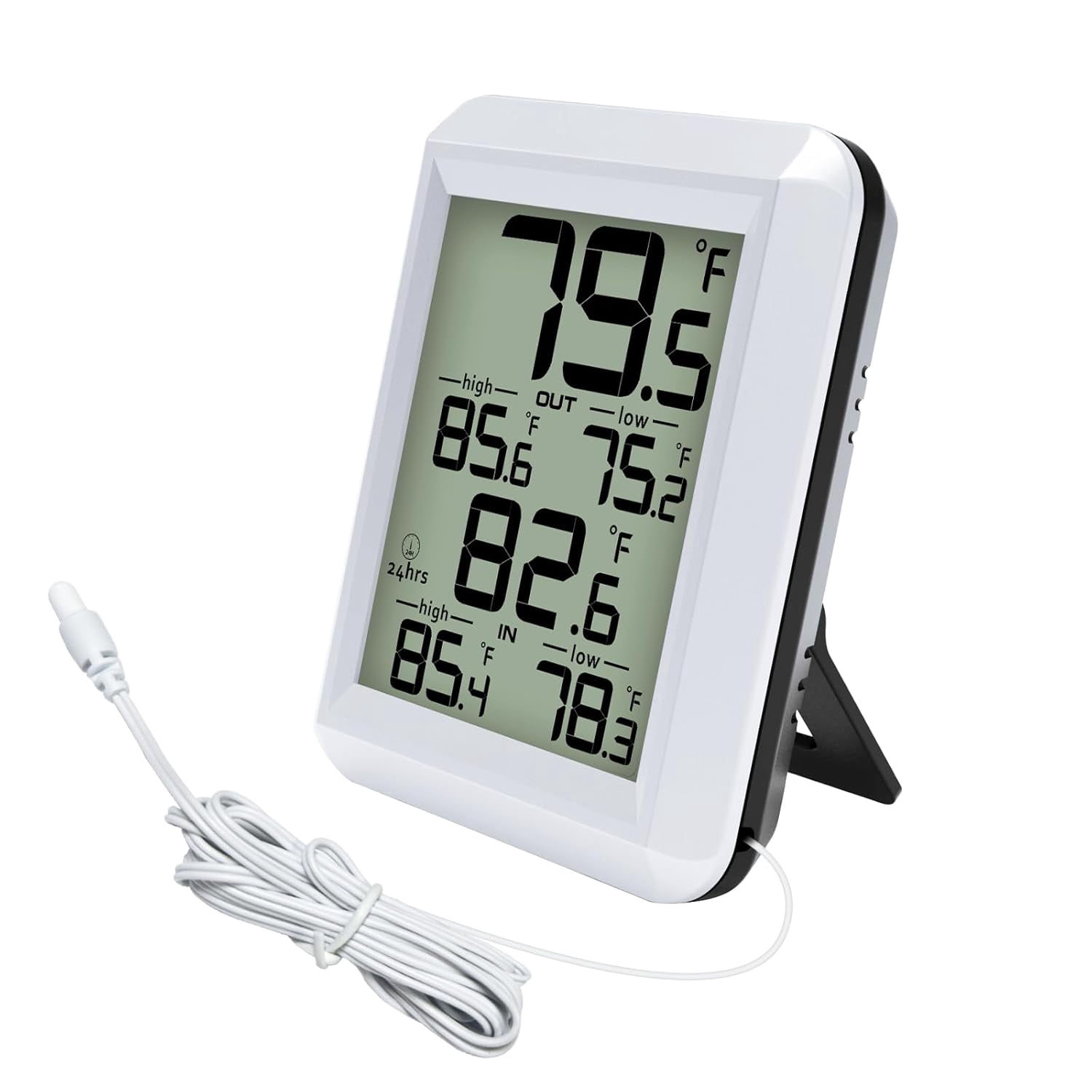 Digital Indoor Outdoor Thermometer Wired, Indoor Outdoor Temperature ...