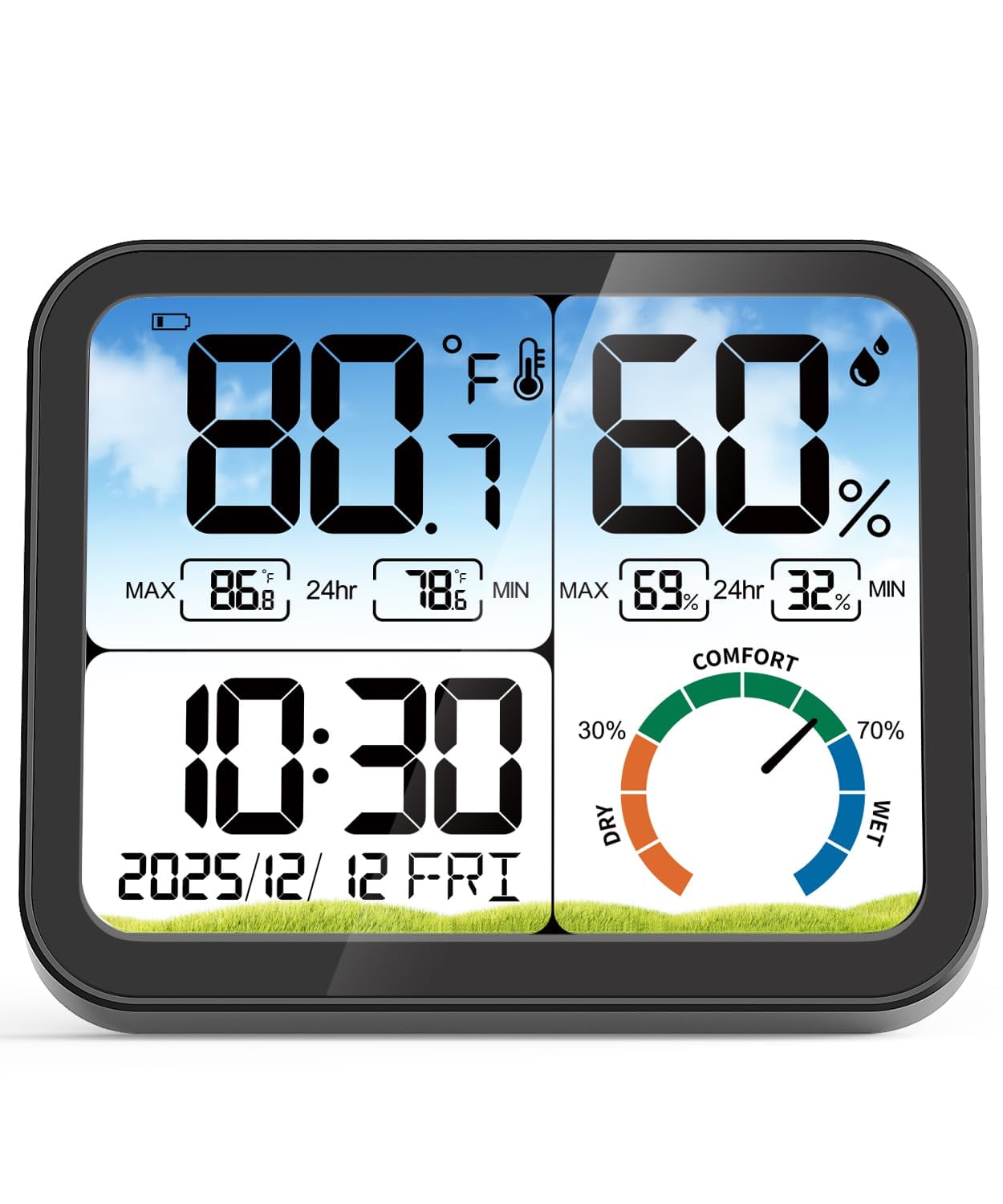 Digital Indoor Room Thermometer - 5.8'' Extra Large Display Temperature ...