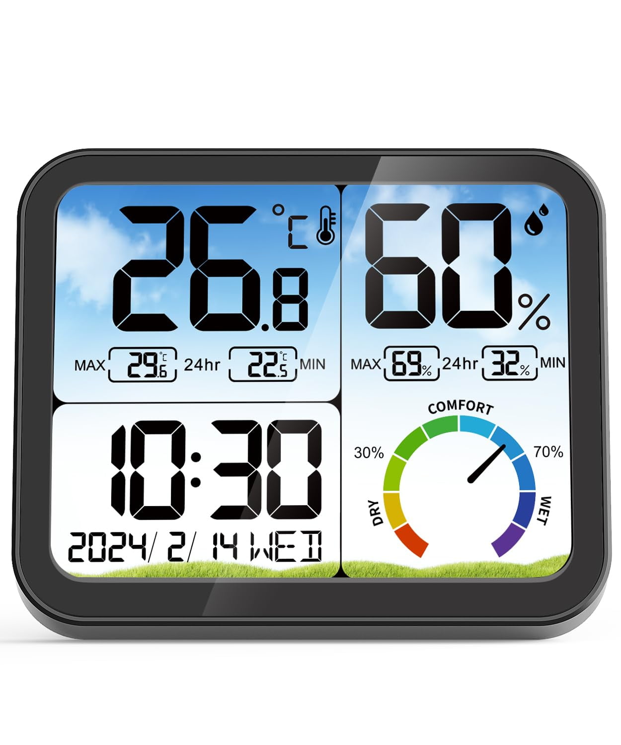 Digital Indoor Room Thermometer - 5.8'' Extra Large Display Temperature ...
