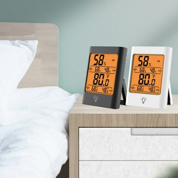Digital Indoor Thermometer Hygrometer | High-Precision Sensor | LCD ...