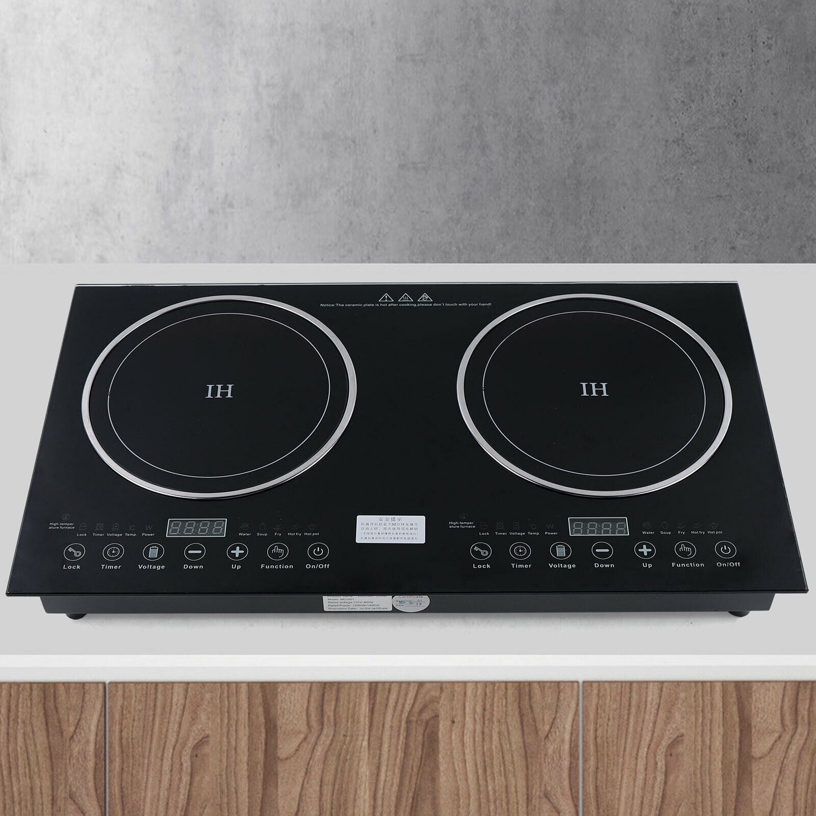 Digital Induction Cooktop,2600W 110V Double Burners Electric Stove ...