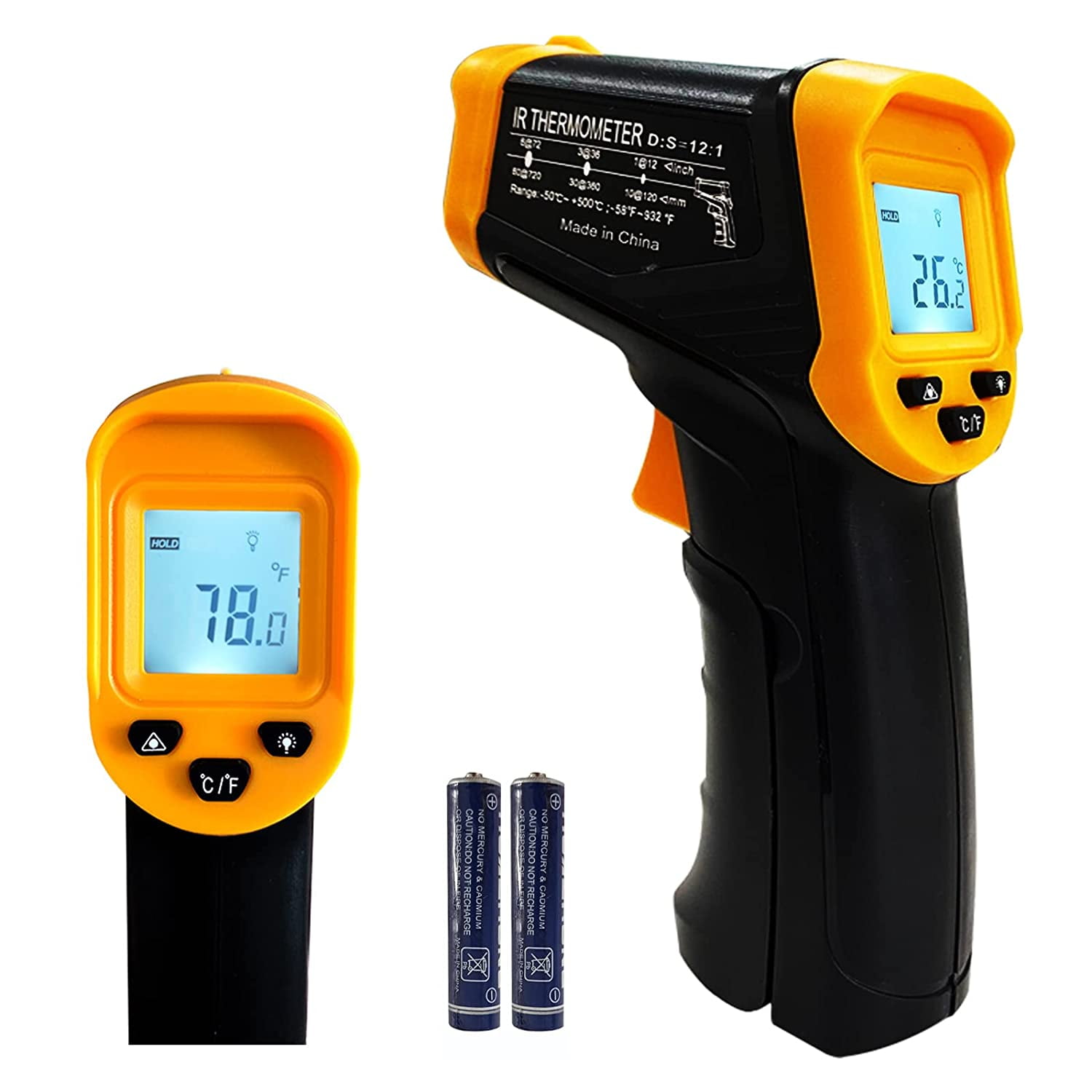 Digital Infrared Thermometer gun for cooking,BBQ,Pizza oven,Ir with ...