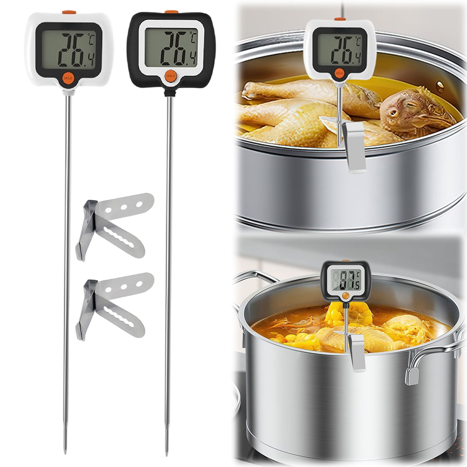 Digital Instant Read Candy Thermometer with Rotating LCD Display for ...