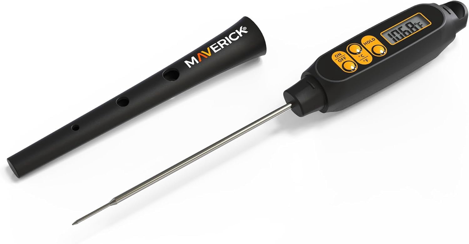 Digital Instant Read Thermometer, Thin Tip 1.8mm Probe, Fast Accurate ...