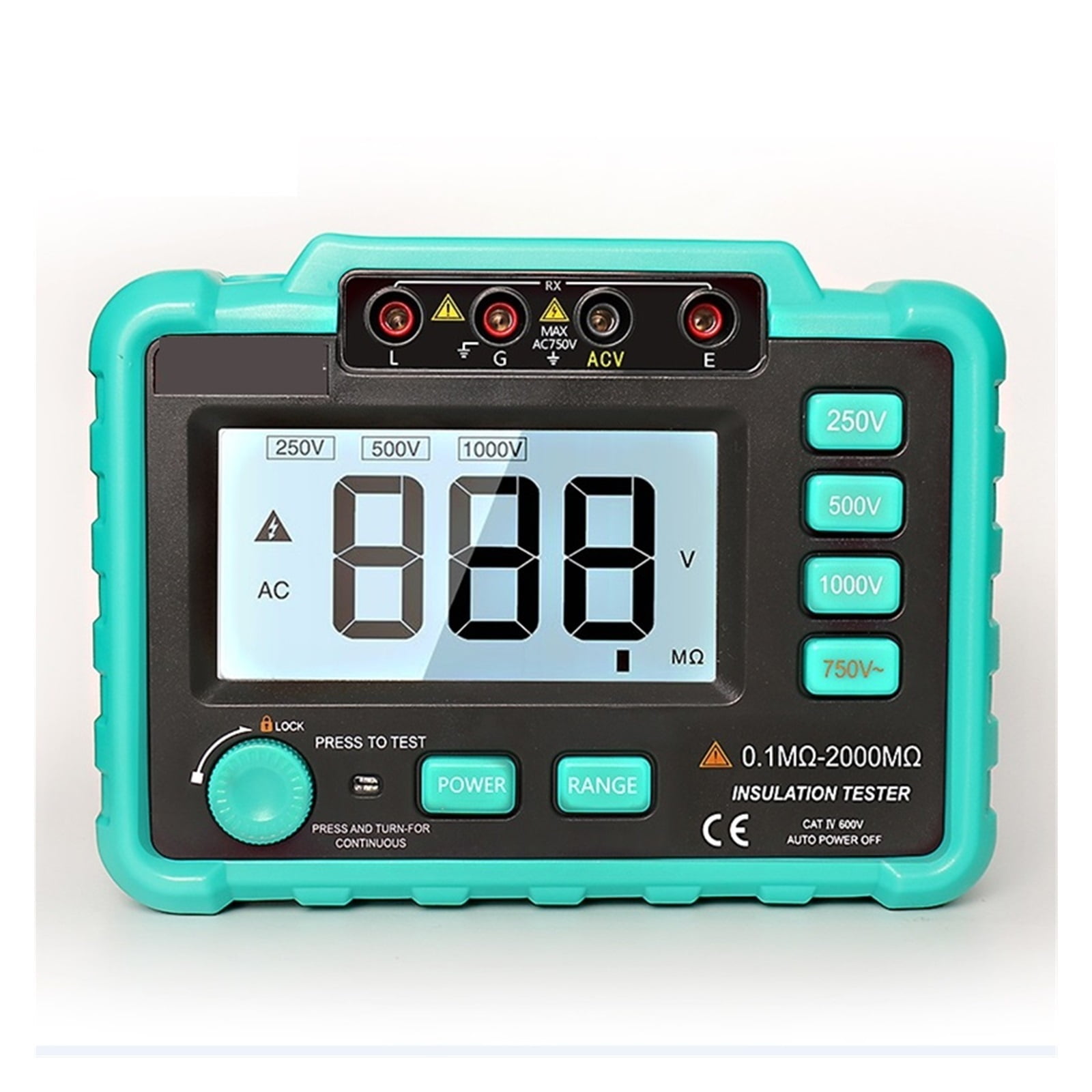 Digital Insulation Resistance Meter VC60B+Megohm Megohmmeter Earth ...