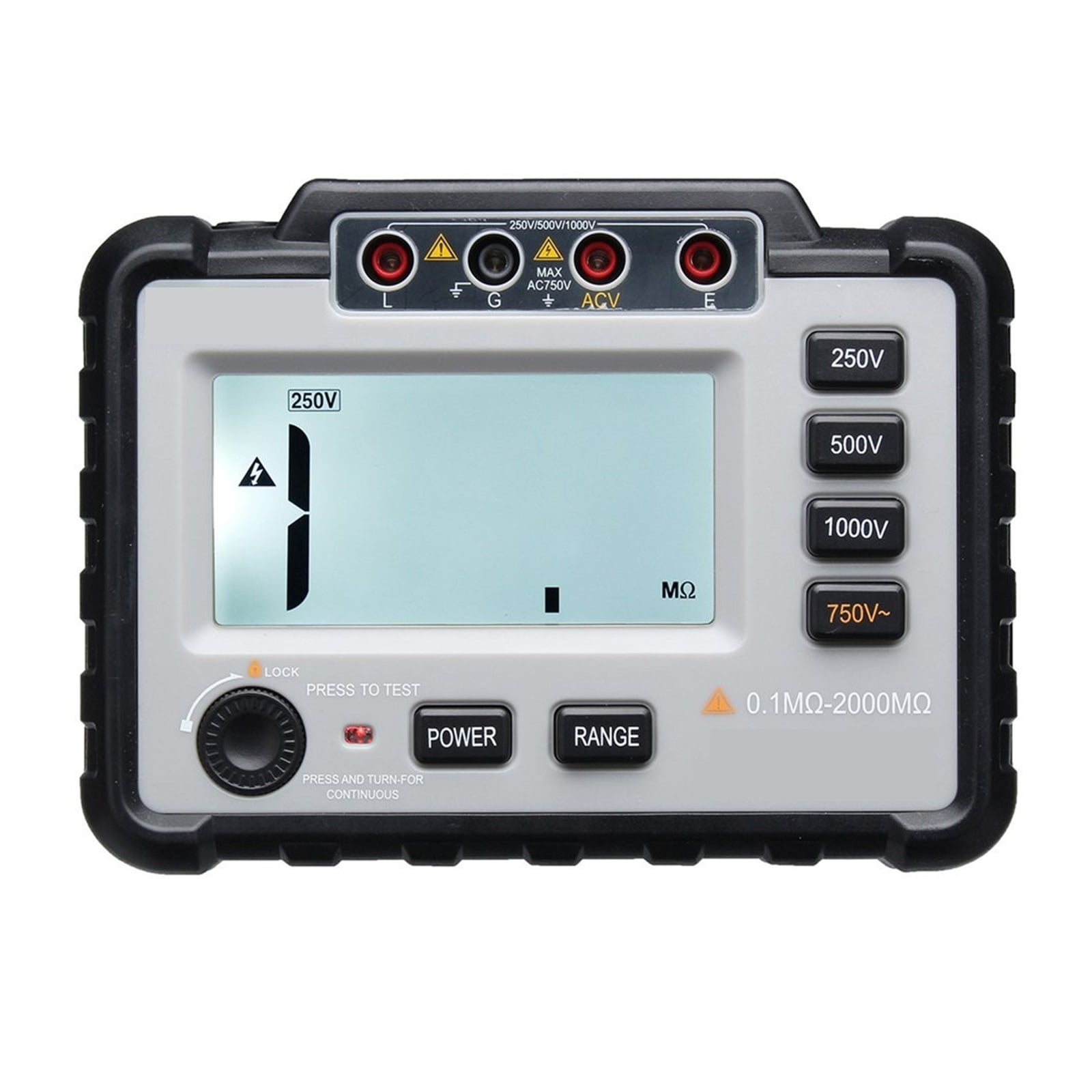 Digital Insulation Resistance Tester Earth Ground Meter Megohmmeter ...