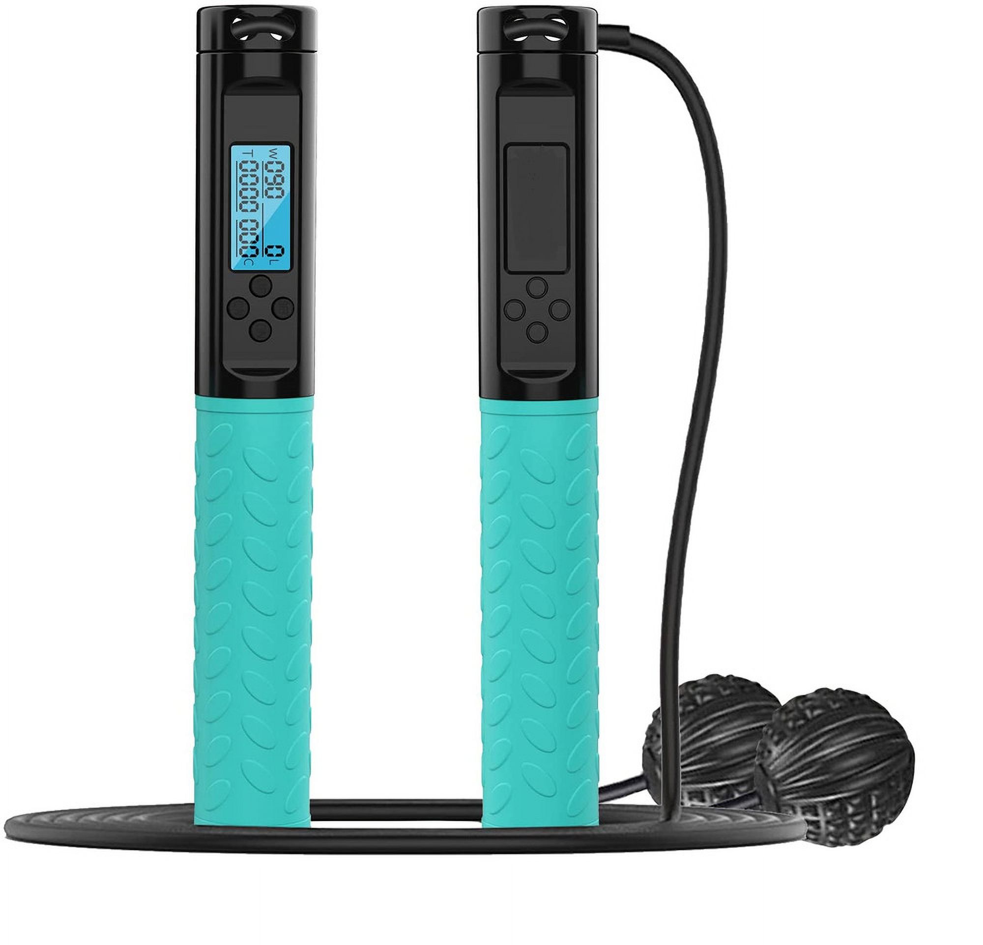 Digital Jump Rope, Weighted Skipping Rope with 9.8 feet Cable and ...