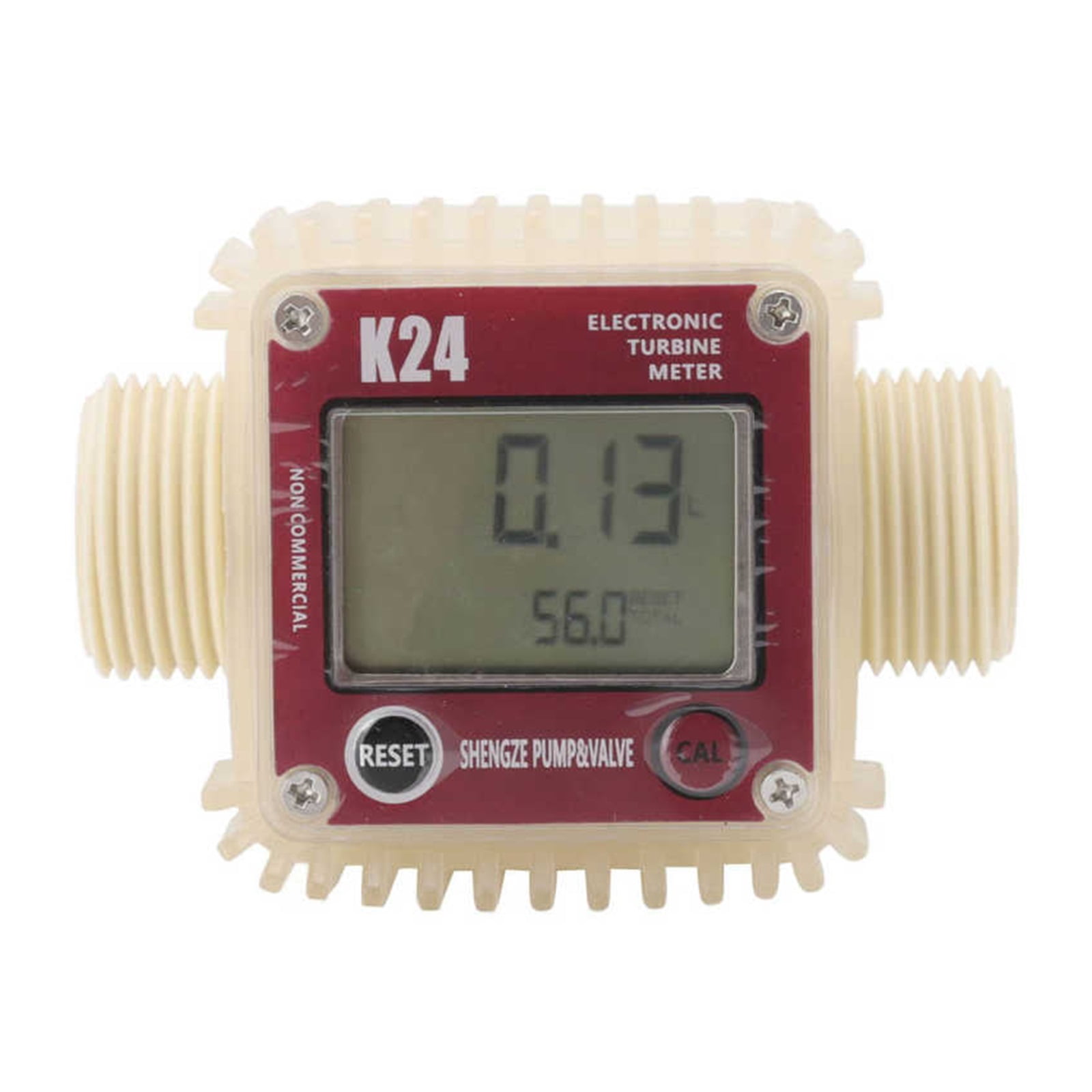Digital K24 Turbine Die-sel Oil Fuel Flow Meter Gauge LCD Fuel Flow ...
