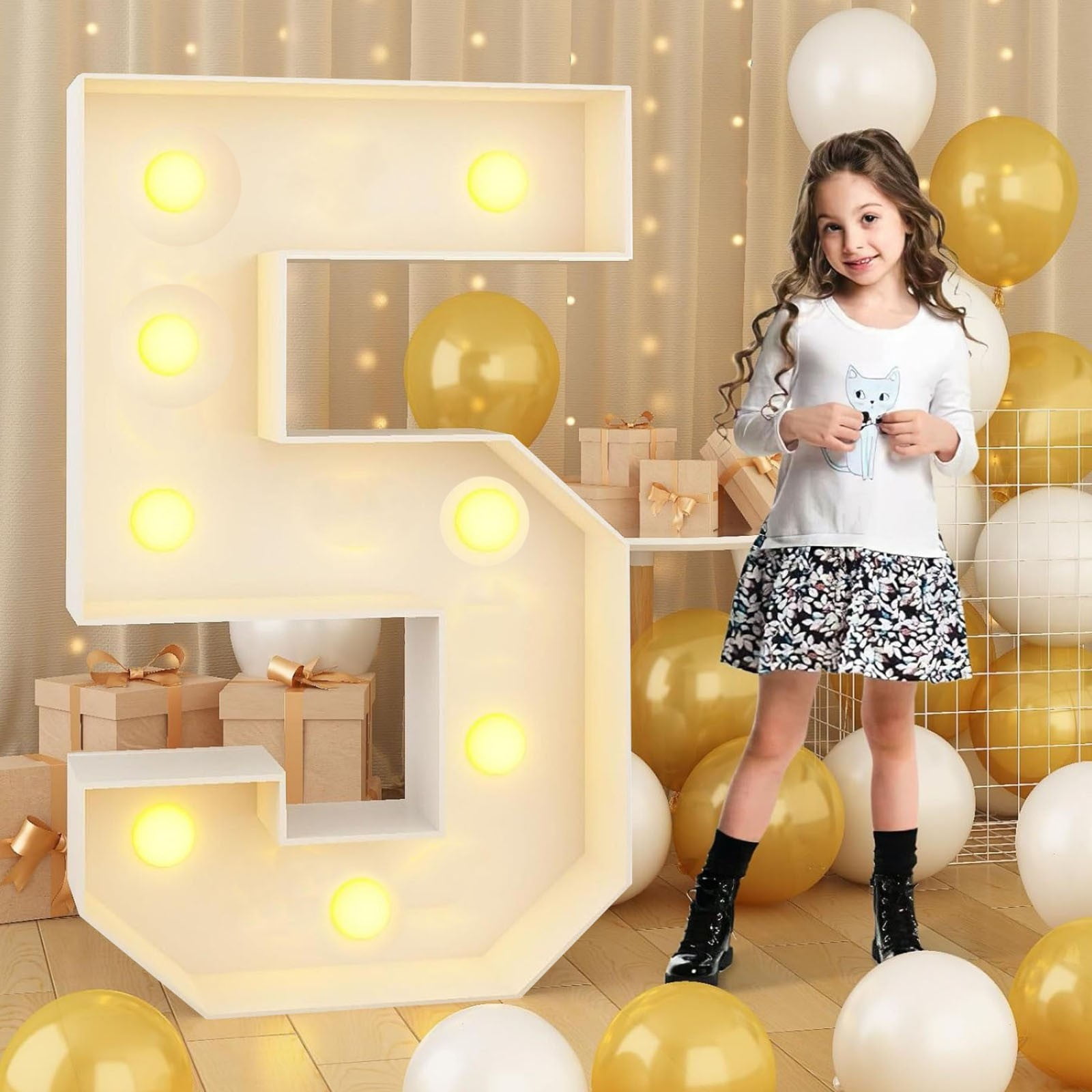 Digital KT Board Scene Decoration Prop | Luminous Light-Up Number ...