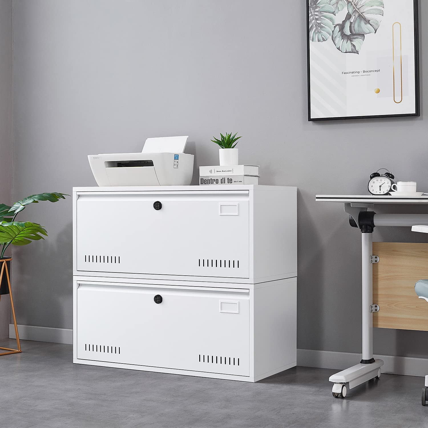 Digital Keypad Lateral Filing Cabinets - Secured Steel Storage for Home ...