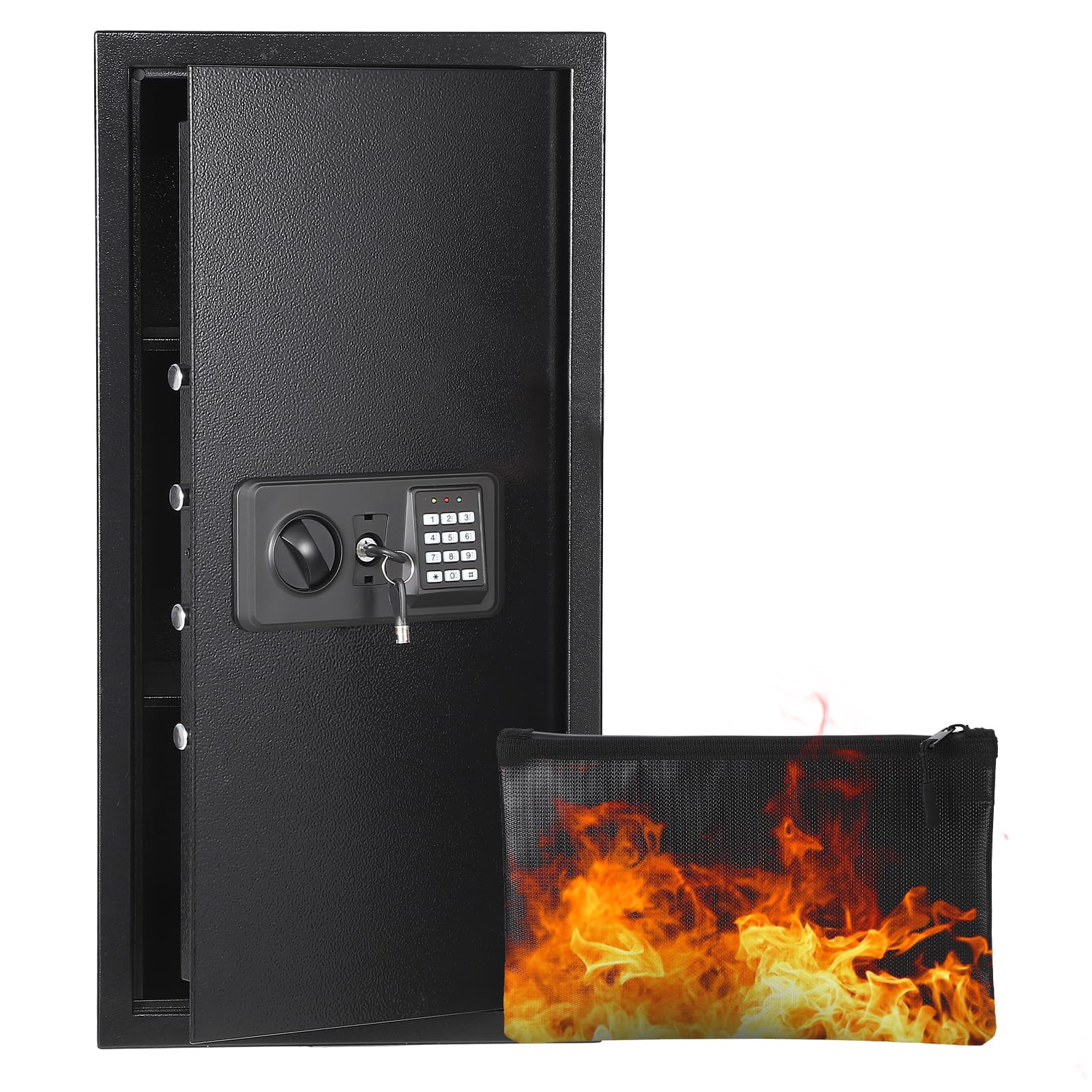 Digital Keypad Safe Box for Home with Fireproof Bag, Heavy Duty Steel ...