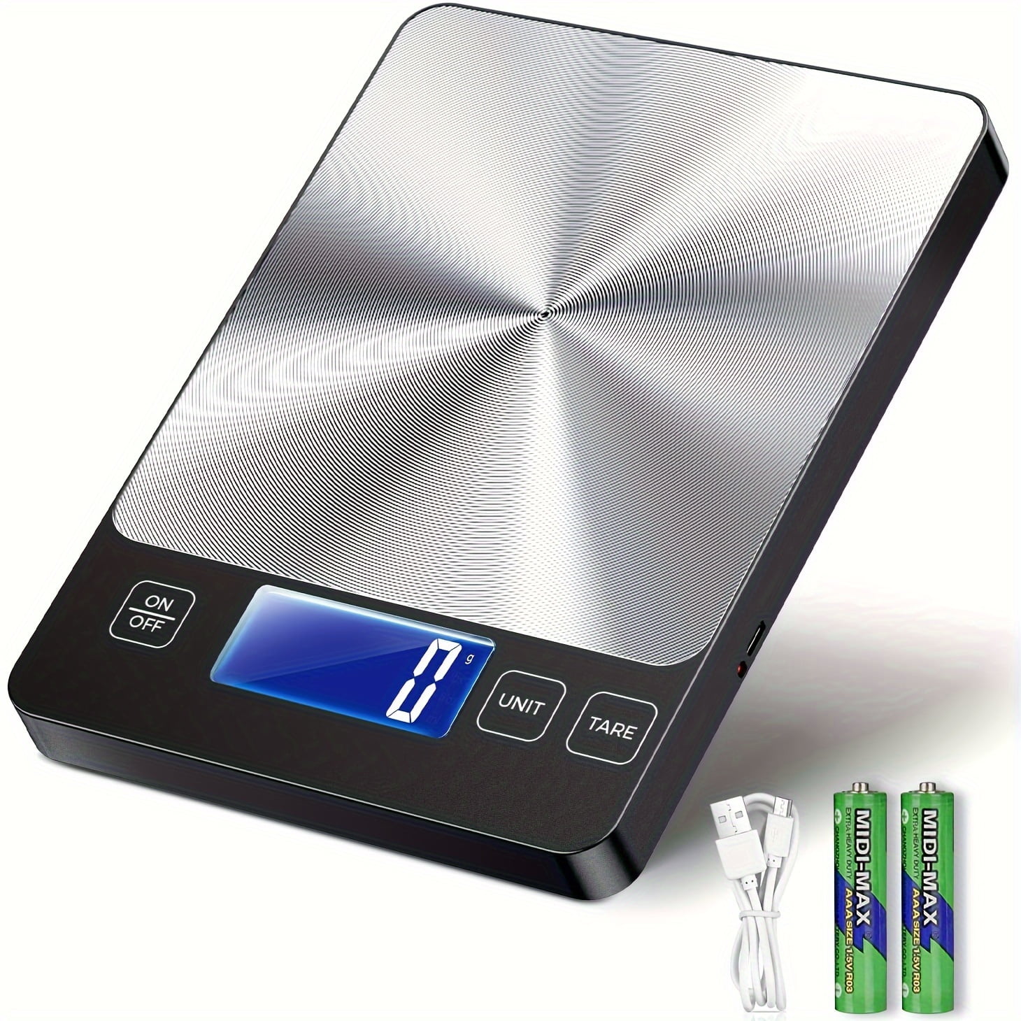 Digital Kitchen Food Scale - Gram Scale with Precise G/Oz/Lb/Ml ...