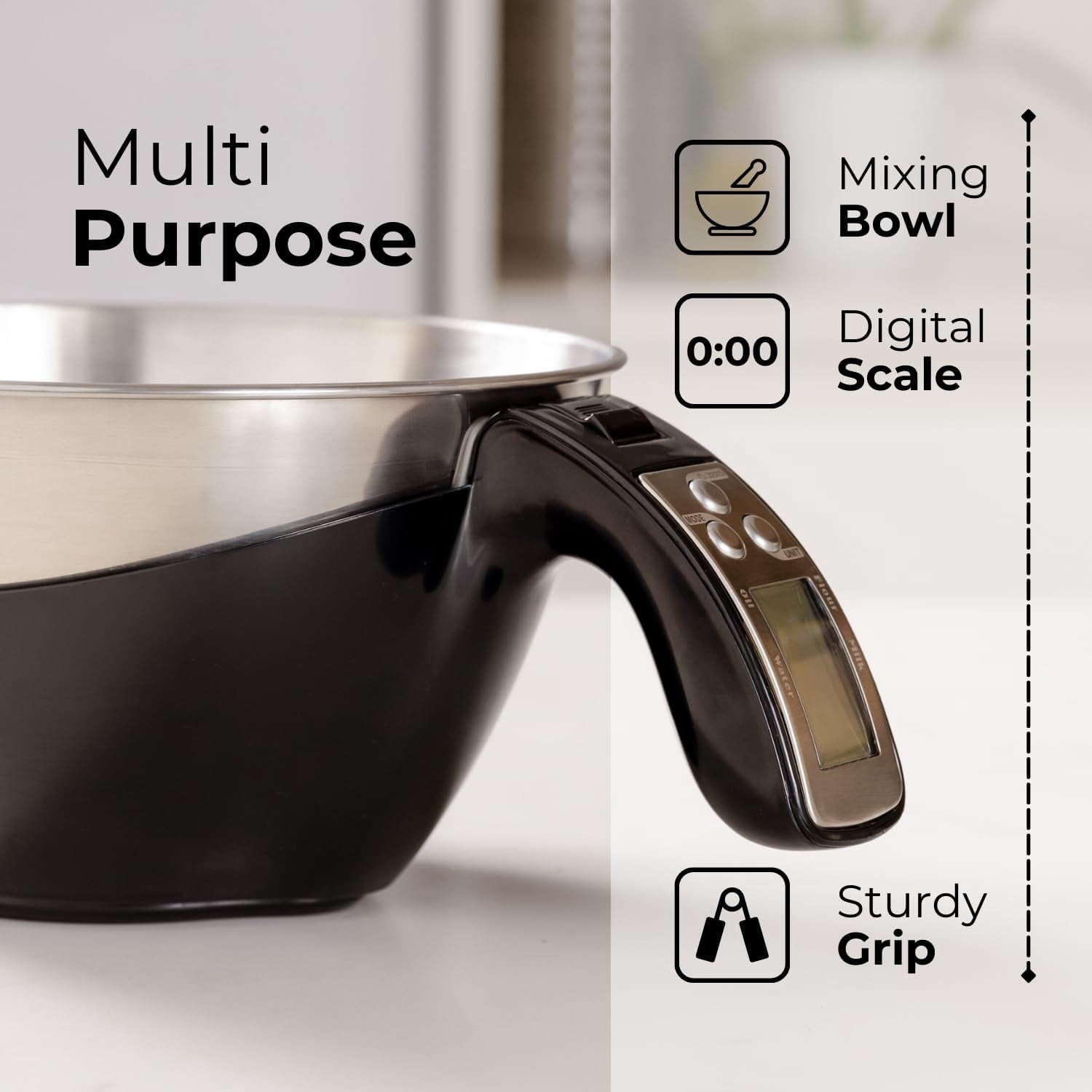 Digital Kitchen Food Scale with Bowl - 11lb, Grams & Ounces - Removable ...