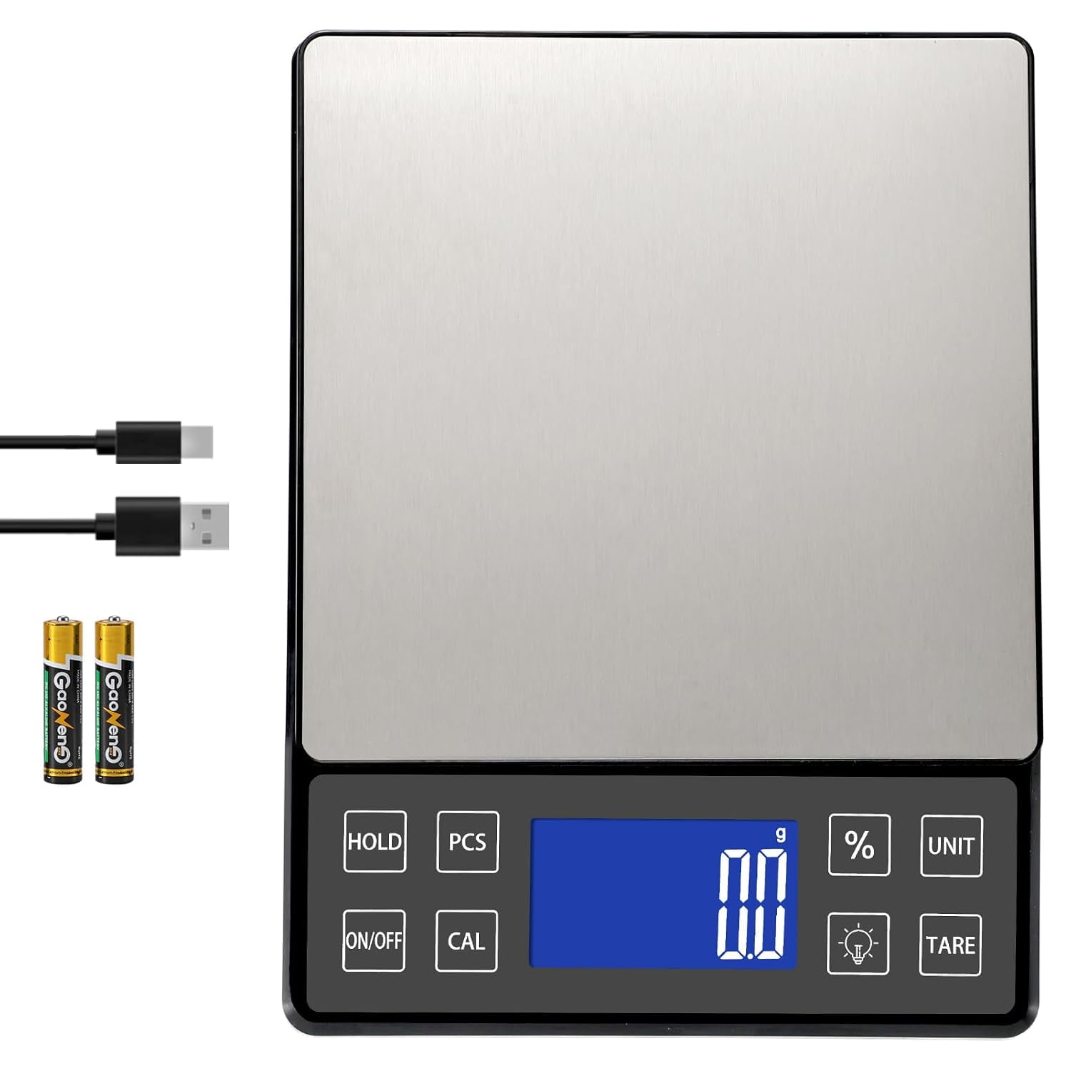 Digital Kitchen Scale with 0.1g/0.001oz High Precision, 5kg/11lb Food ...
