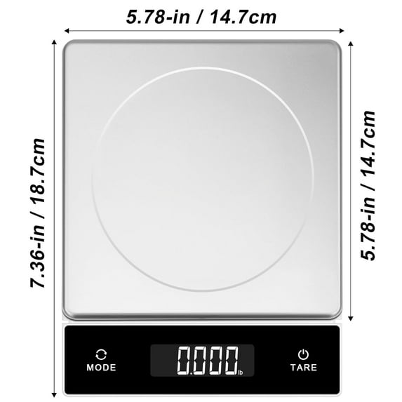 Digital Kitchen Scale, 11-Pound Stainless Steel Food Scale with Pull ...