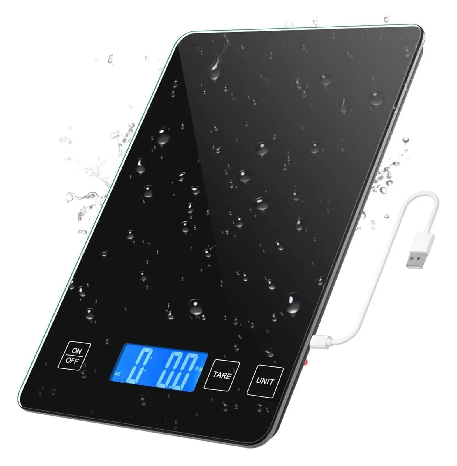 Digital Kitchen Scale 1g-10kg Food Scale Waterproof Tempered Glass ...
