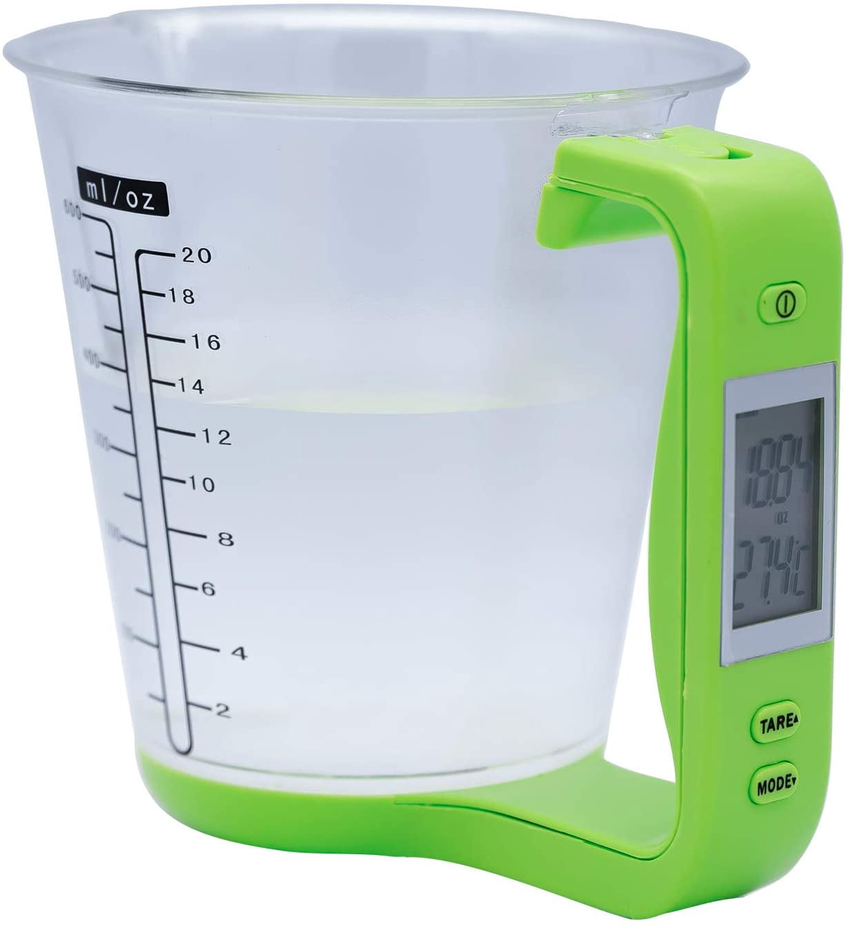 Digital Kitchen Scale And Measuring Cup With Black LCD Display ...