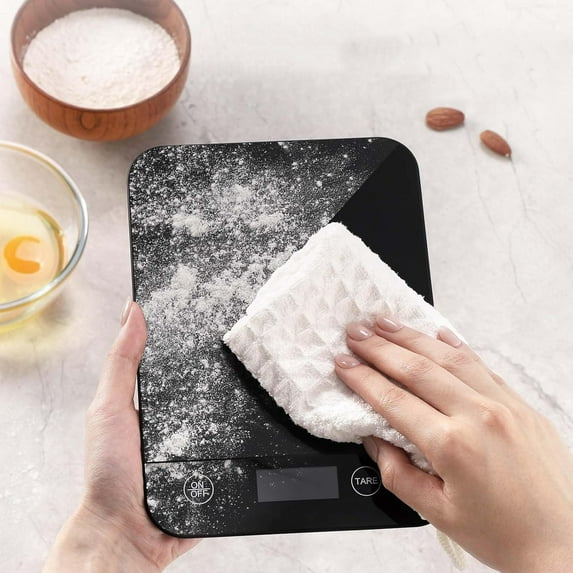 Digital Kitchen Scale, Food Scale Rechargeable with Tempered Glass ...