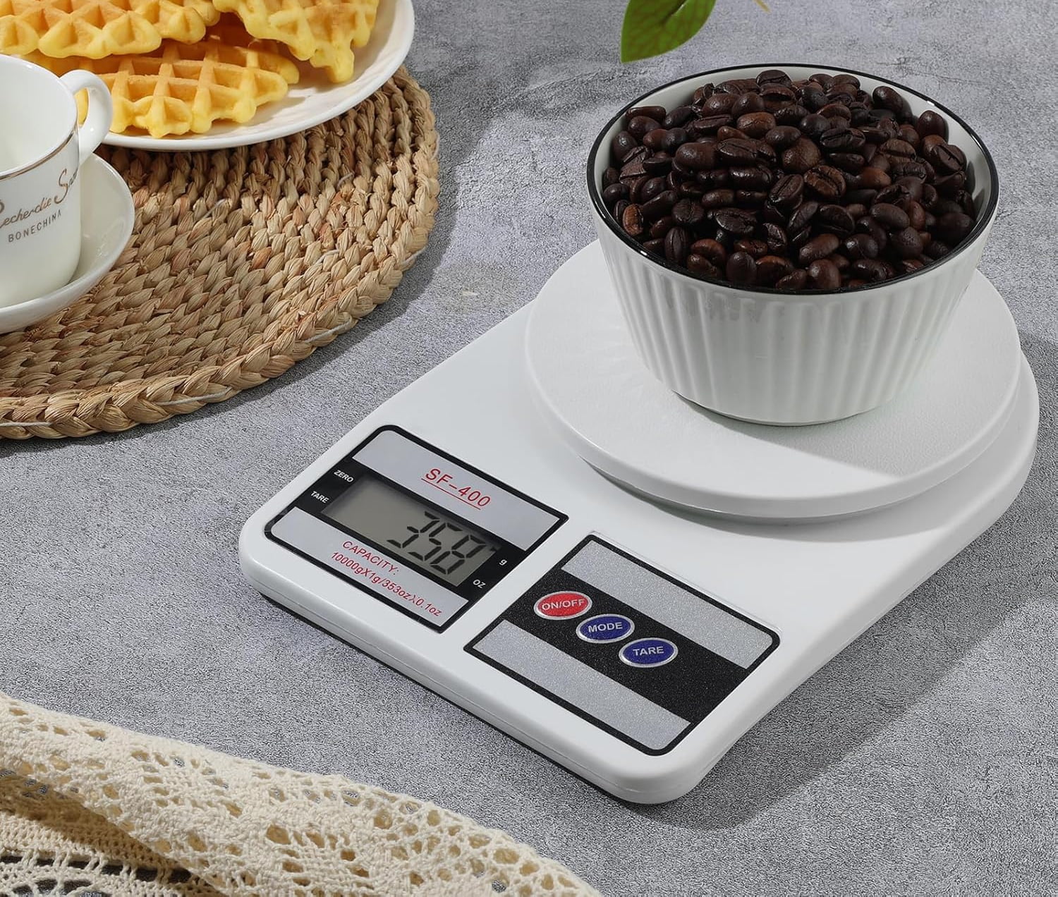 Digital Kitchen Scale, Stainless Steel Food Scale with oz/g Units ...