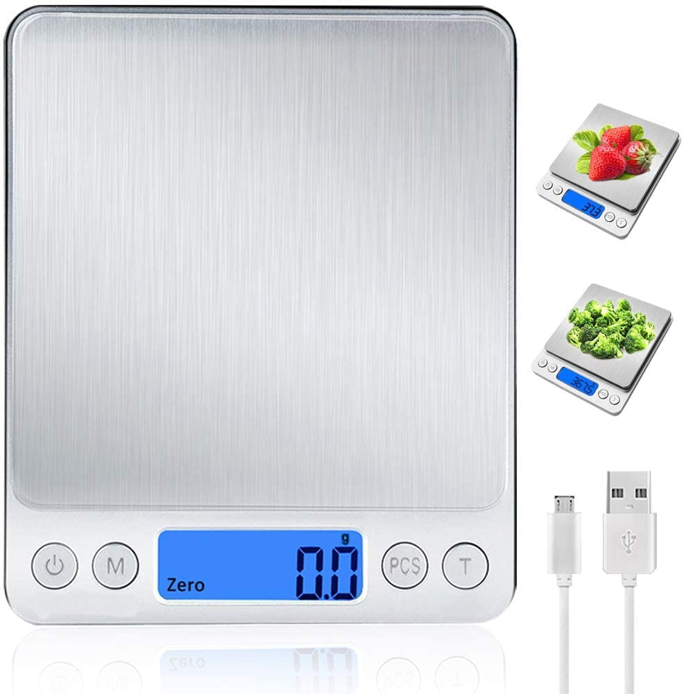 Digital Kitchen Scale with USB Charge, High Precision Multifunctional ...