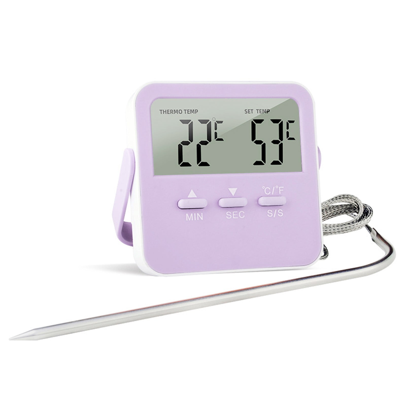 Digital Kitchen Thermometer with Probe for BBQ Baking Cooking 0-250°C ...