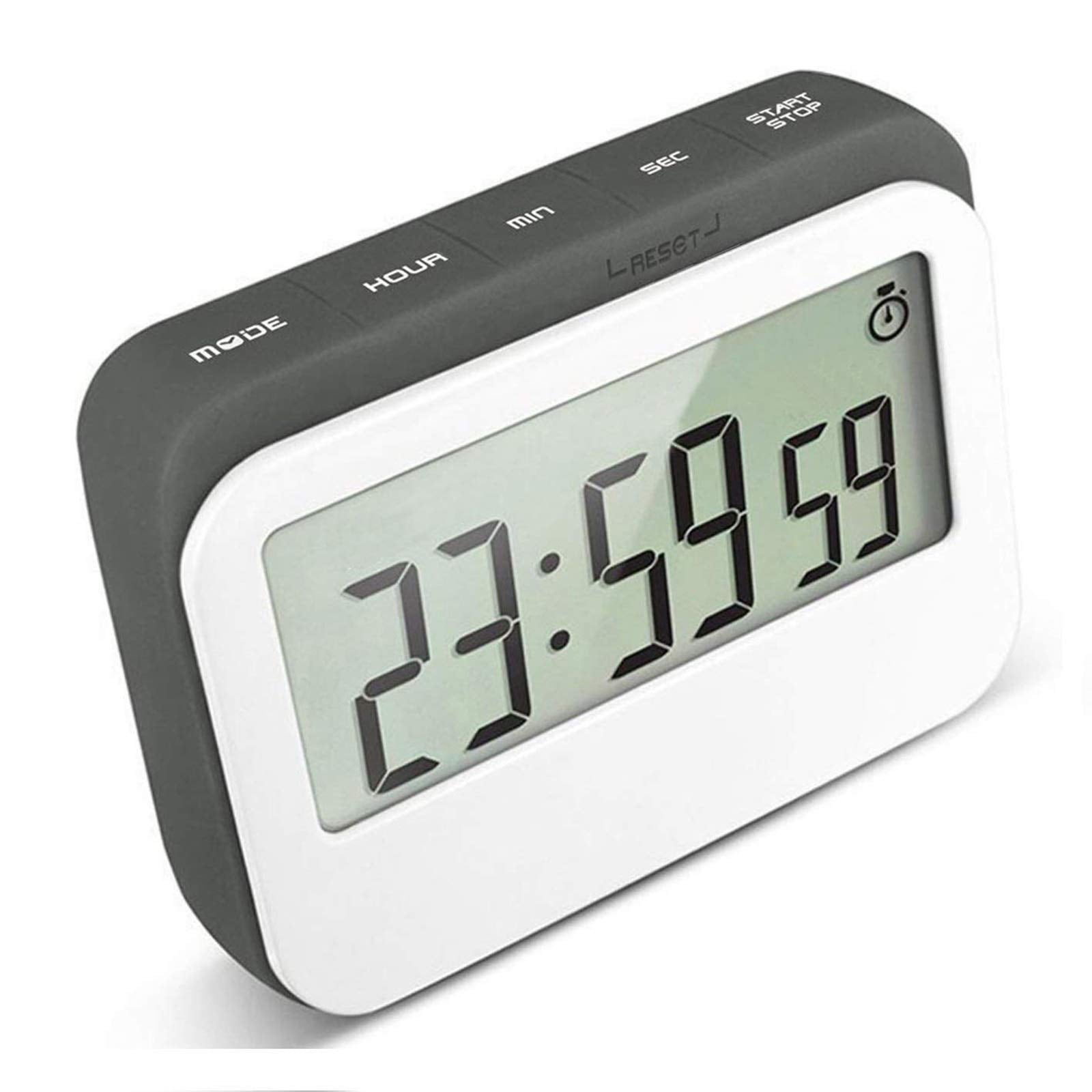 Digital Kitchen Timer 12/24 Hours Alarm Clock with Magnetic Back and ...