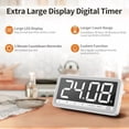 Digital Kitchen Timer with 7.8” Extra Large Display, Magnetic, LED with ...