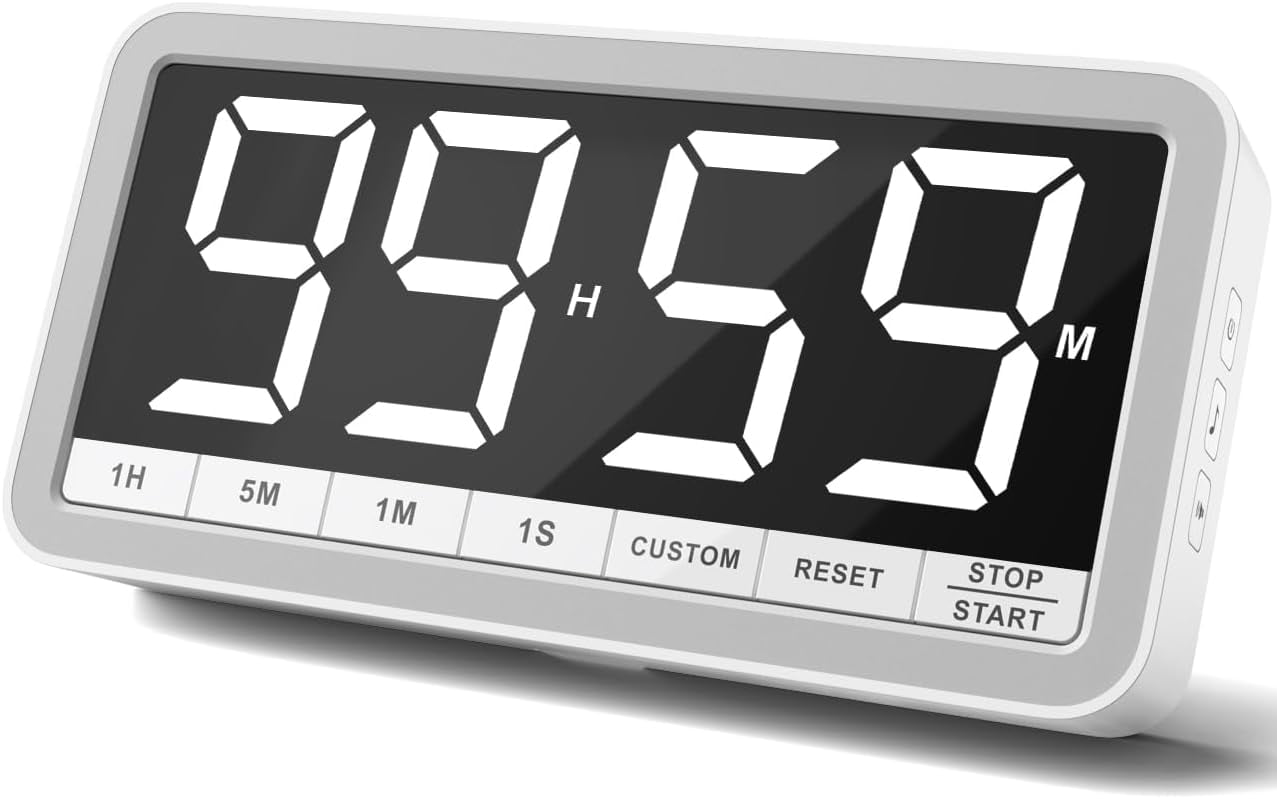 Digital Kitchen Timer with 7.8\u201d Extra Large Display, Magnetic LED ...