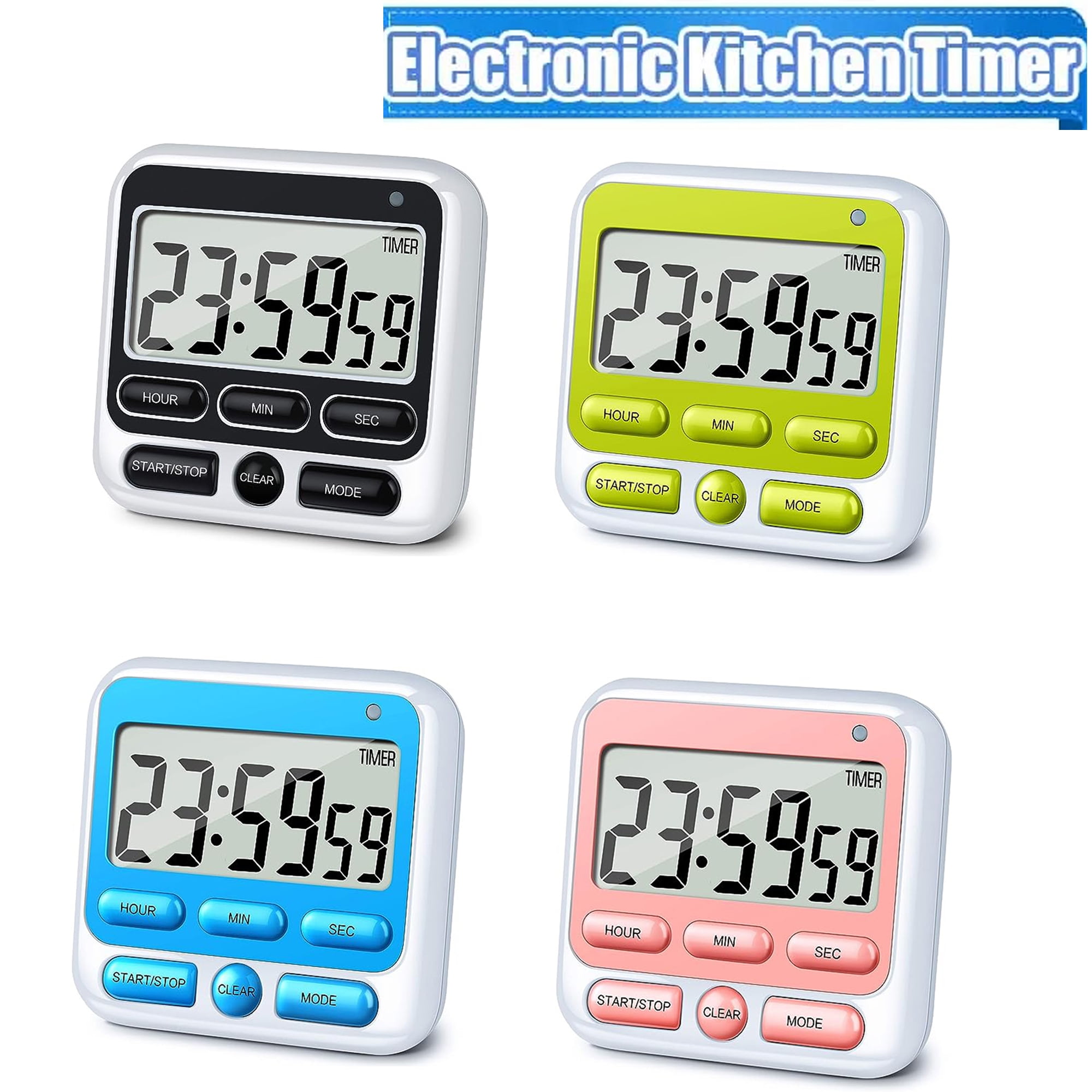 Digital Kitchen Timer Count Down/up Alarm Clock,Black - Walmart.com