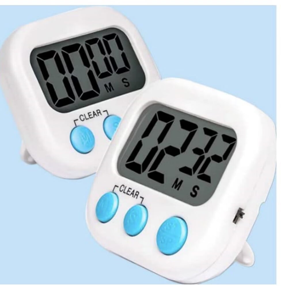 Digital Kitchen Timer Magnetic White Cooking Timers Countdown Clock ...