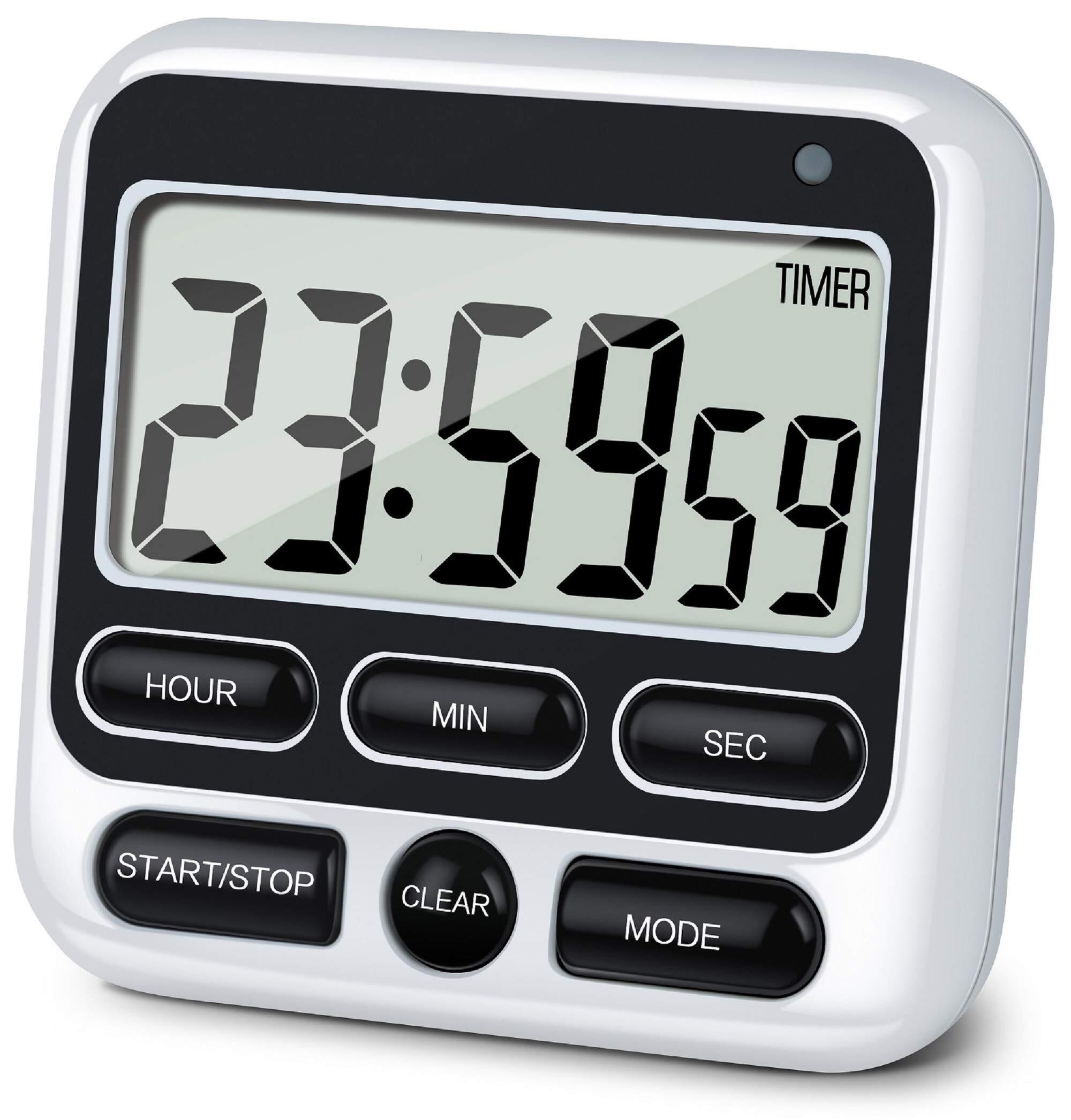Digital Kitchen Timer with Mute/Loud Alarm Switch ON/Off Switch, 24 ...