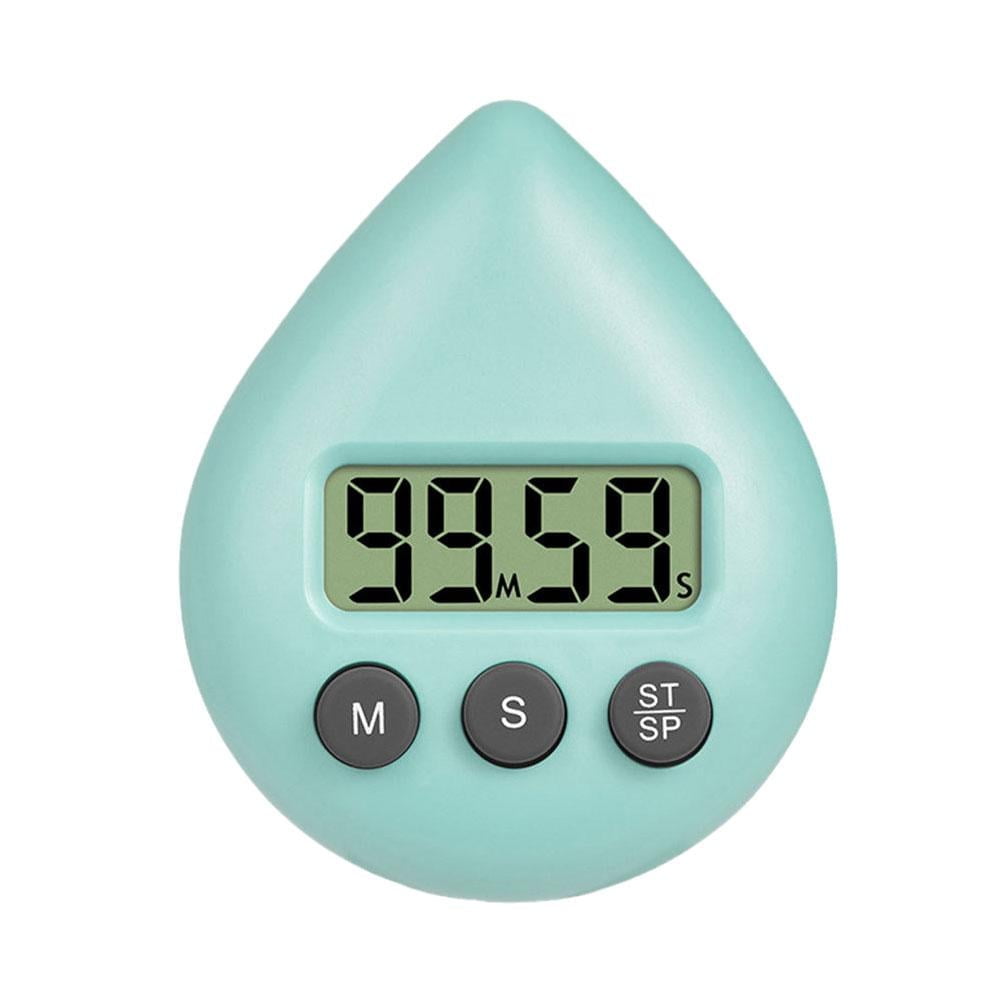 Digital Kitchen Timer Water Drop Electronic Alarm Clock Waterproof ...