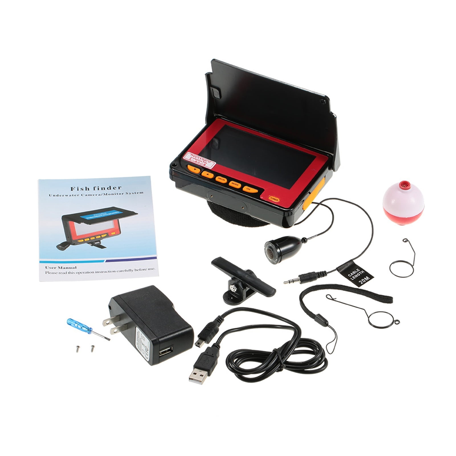 Digital LCD 1000TVL Fish Finder HD IR LED Fishing Camera Monitor ...