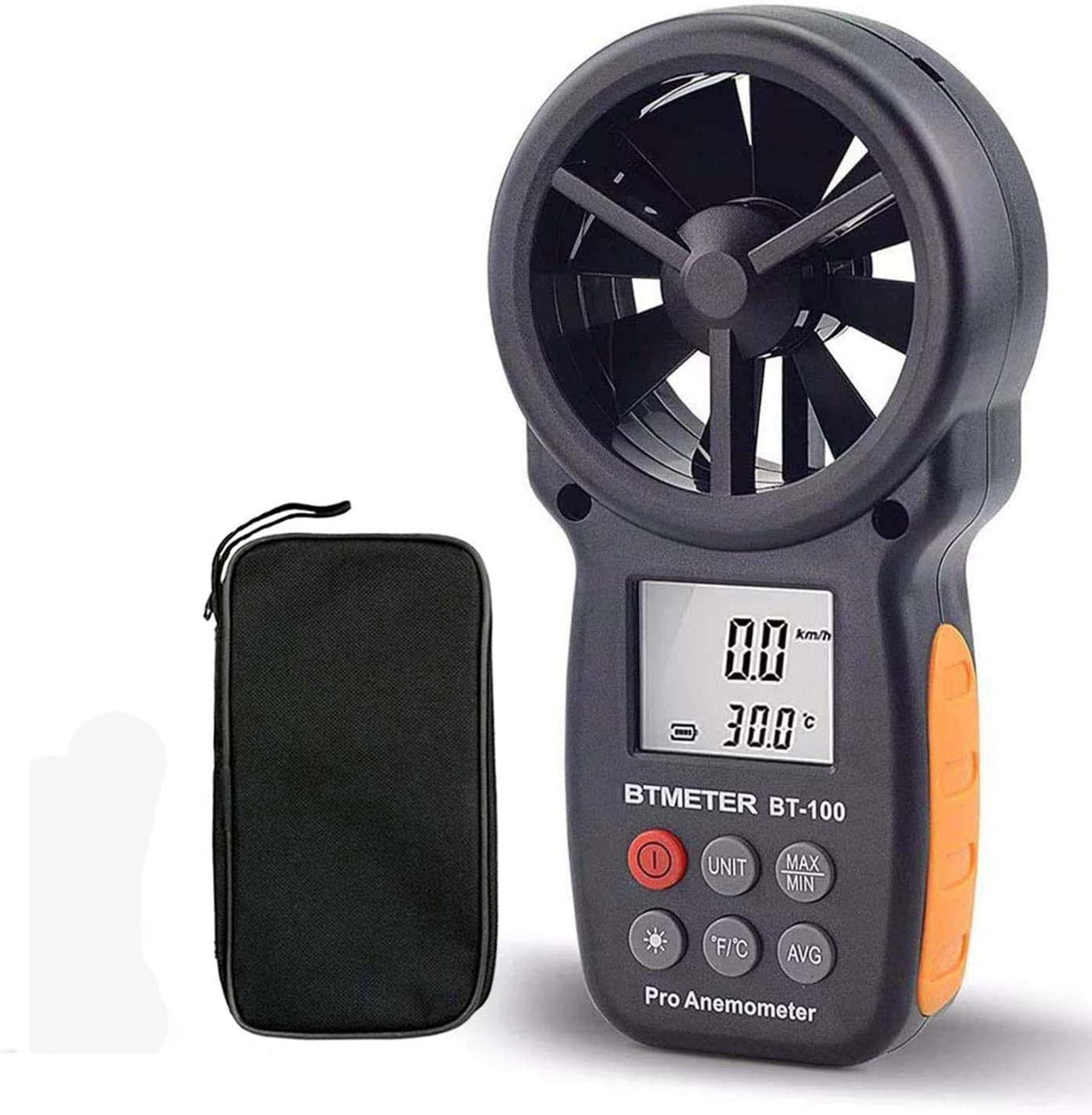 Digital LCD Anemometer Handheld Wind Speed Meter for Measuring Wind ...