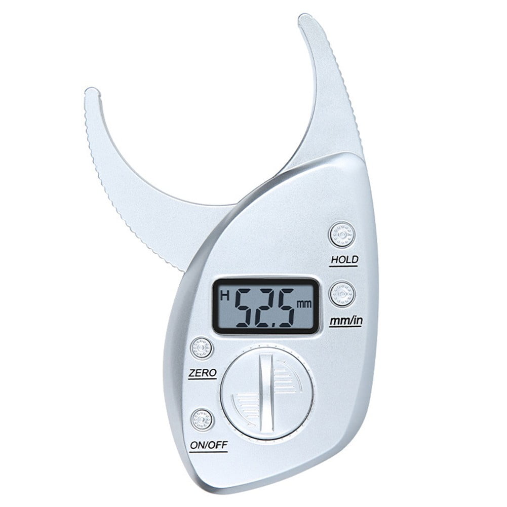 Digital LCD Body Fat Measuring Caliper, Accurate and Portable Skin Fold ...