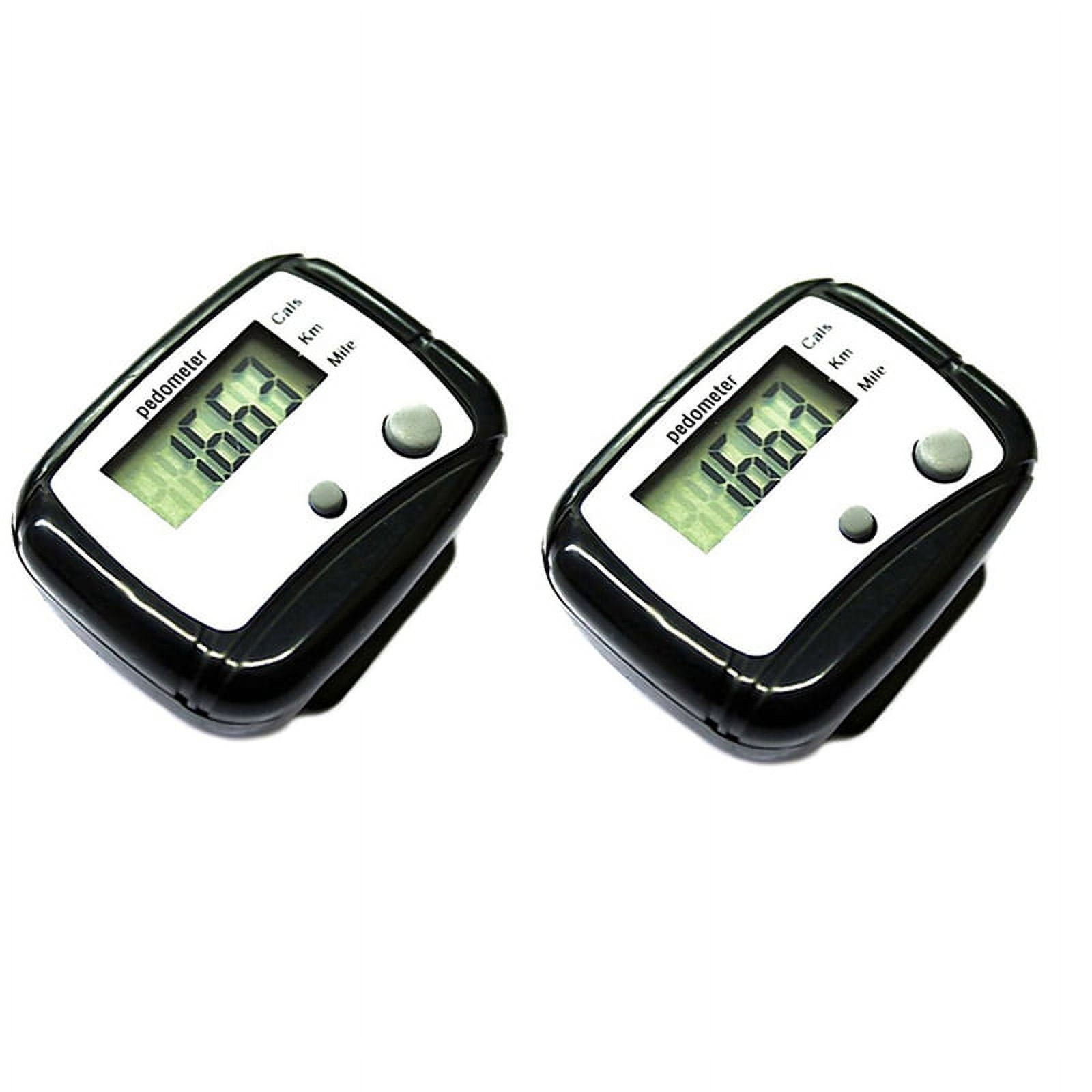 Digital LCD Calorie Counter Black Pedometer Clip with Battery, 2 Pieces ...